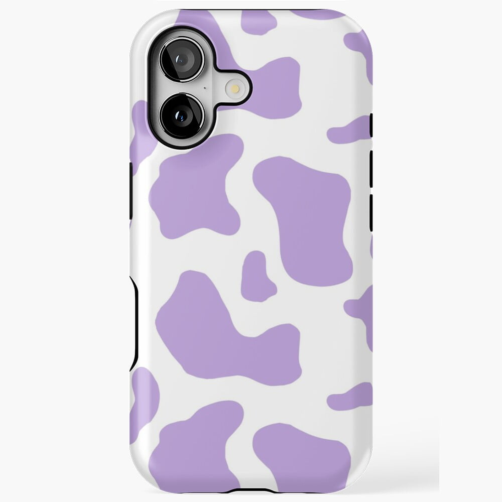 Purple Cow Cute Funny Cartoon Illustration with iPhone 11 to 17 Pro Max ...