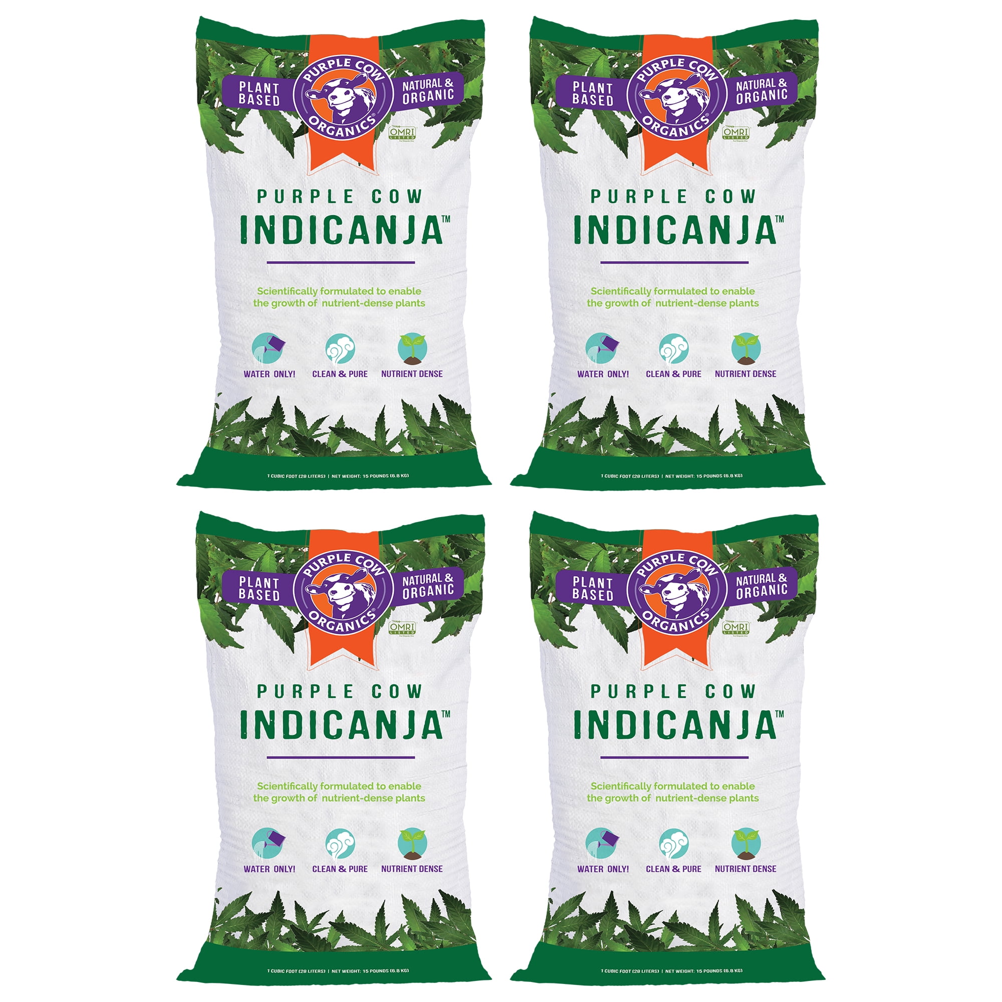 Purple Cow Organics IndiCanja Organic Indoor Plant Based Compost Soil ...