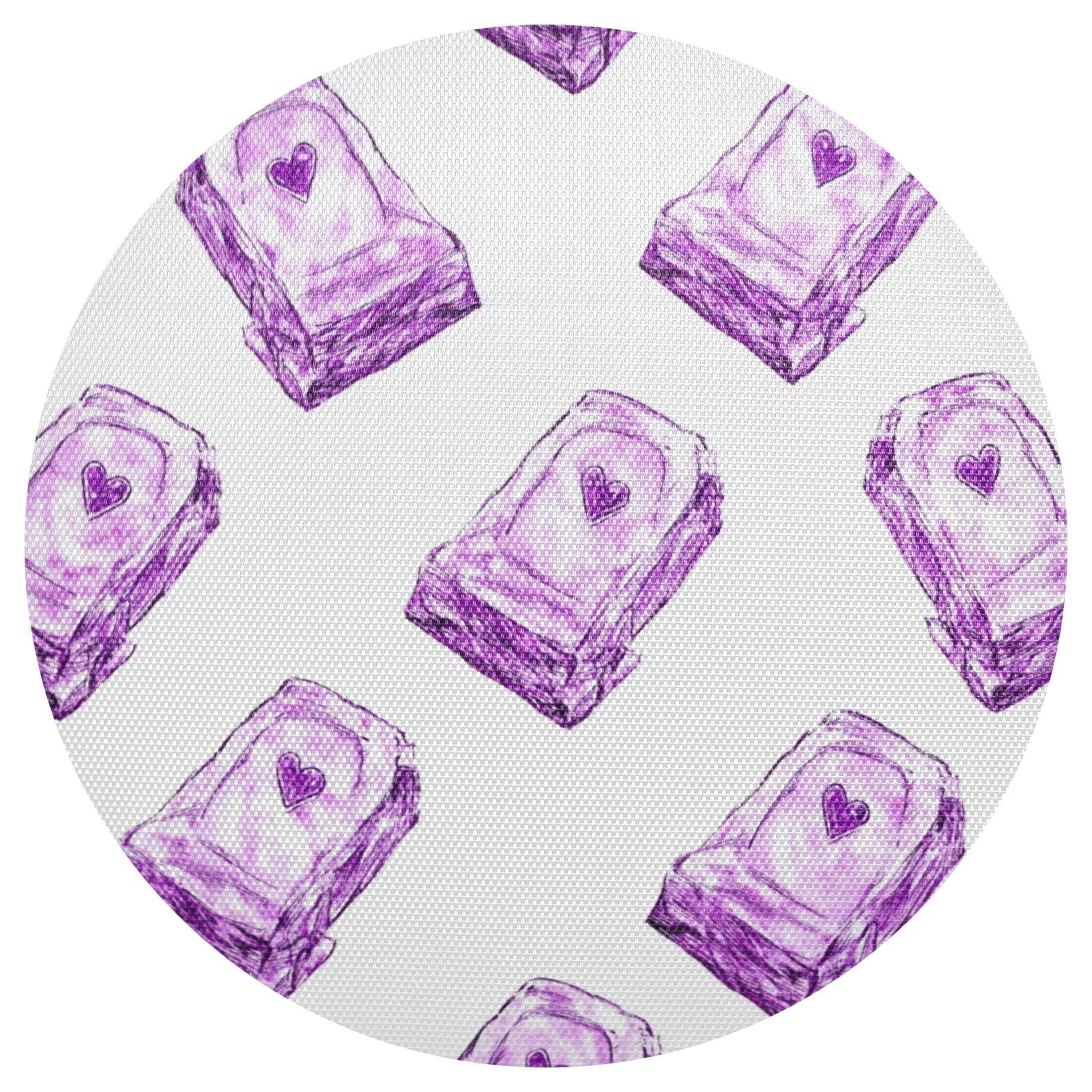 Purple Creative Tombstone 4-Piece 15.4in Heat-Proof PVC Plate Mats ...