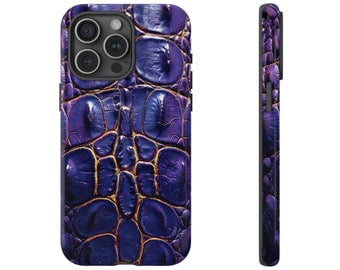 Purple Crocodile iPhone Case Scaled Shadow Print Modern Abstract with ...