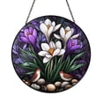 Purple Crocus Flower Stained Glass Suncatcher – Spring Window Decor ...