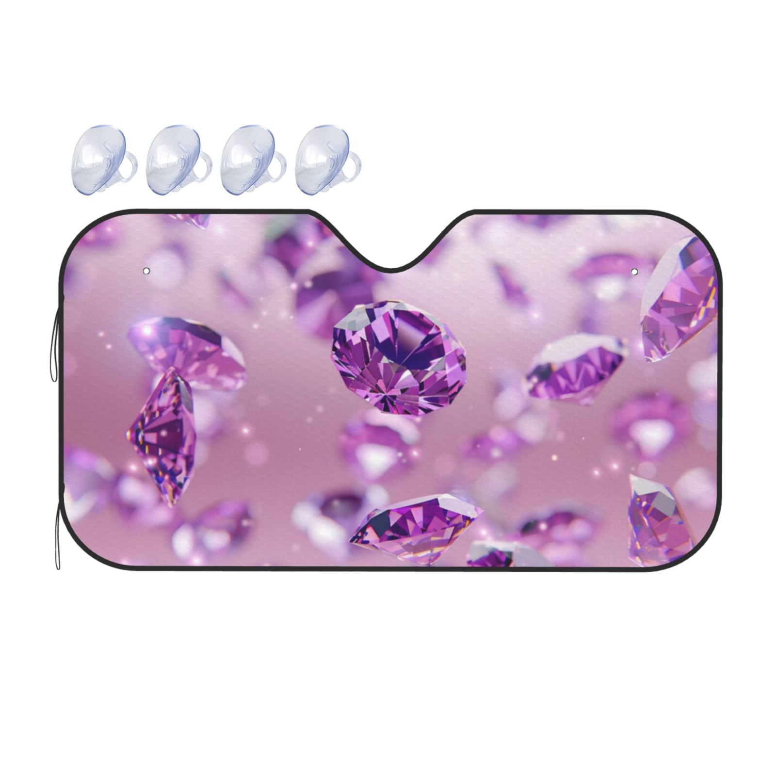 Purple Crystal Car Windshield Sunshade Automotive Sun Shade For Cars ...