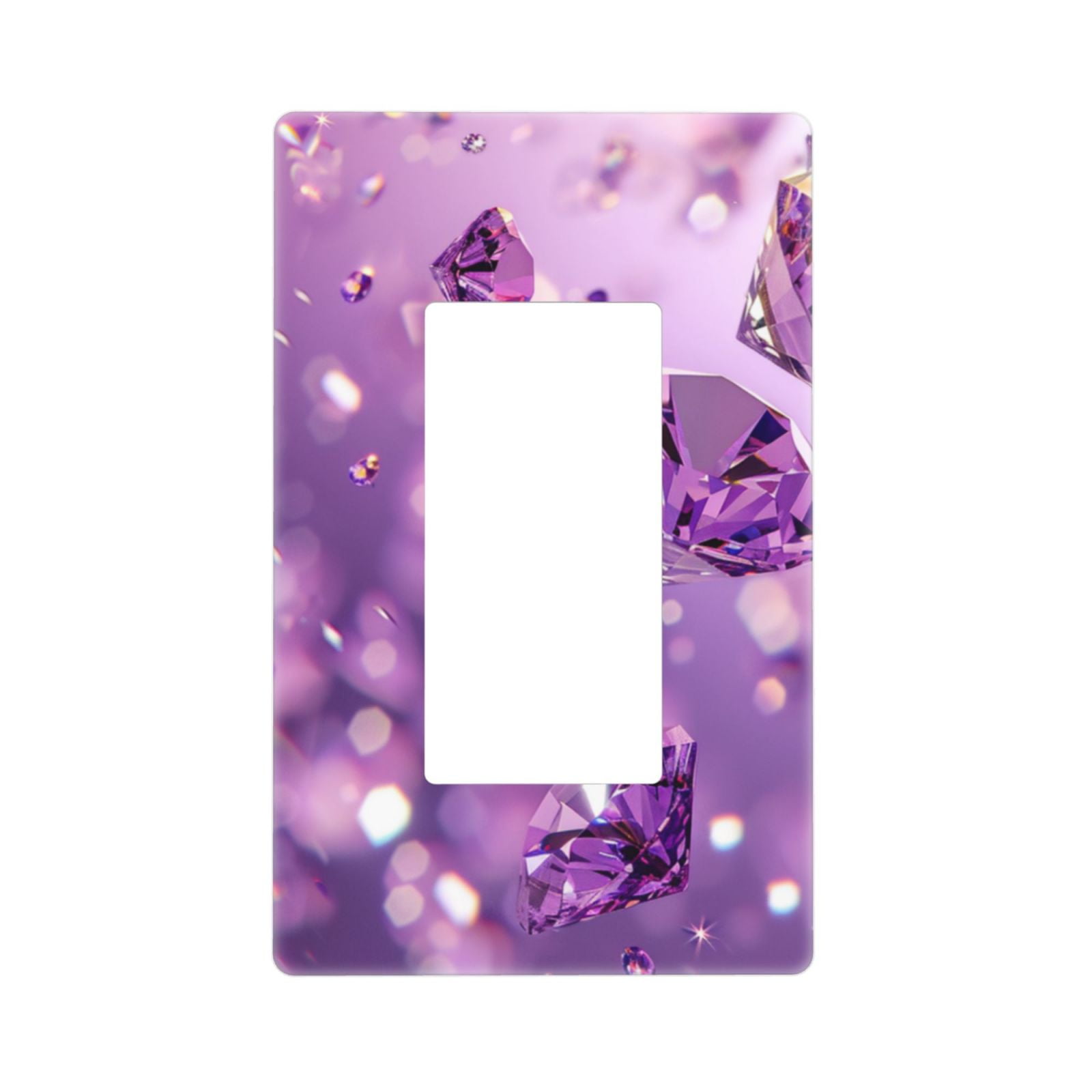 Purple Crystal Fall Switch Cover Decorative Wall Plate / 1-Gang ...