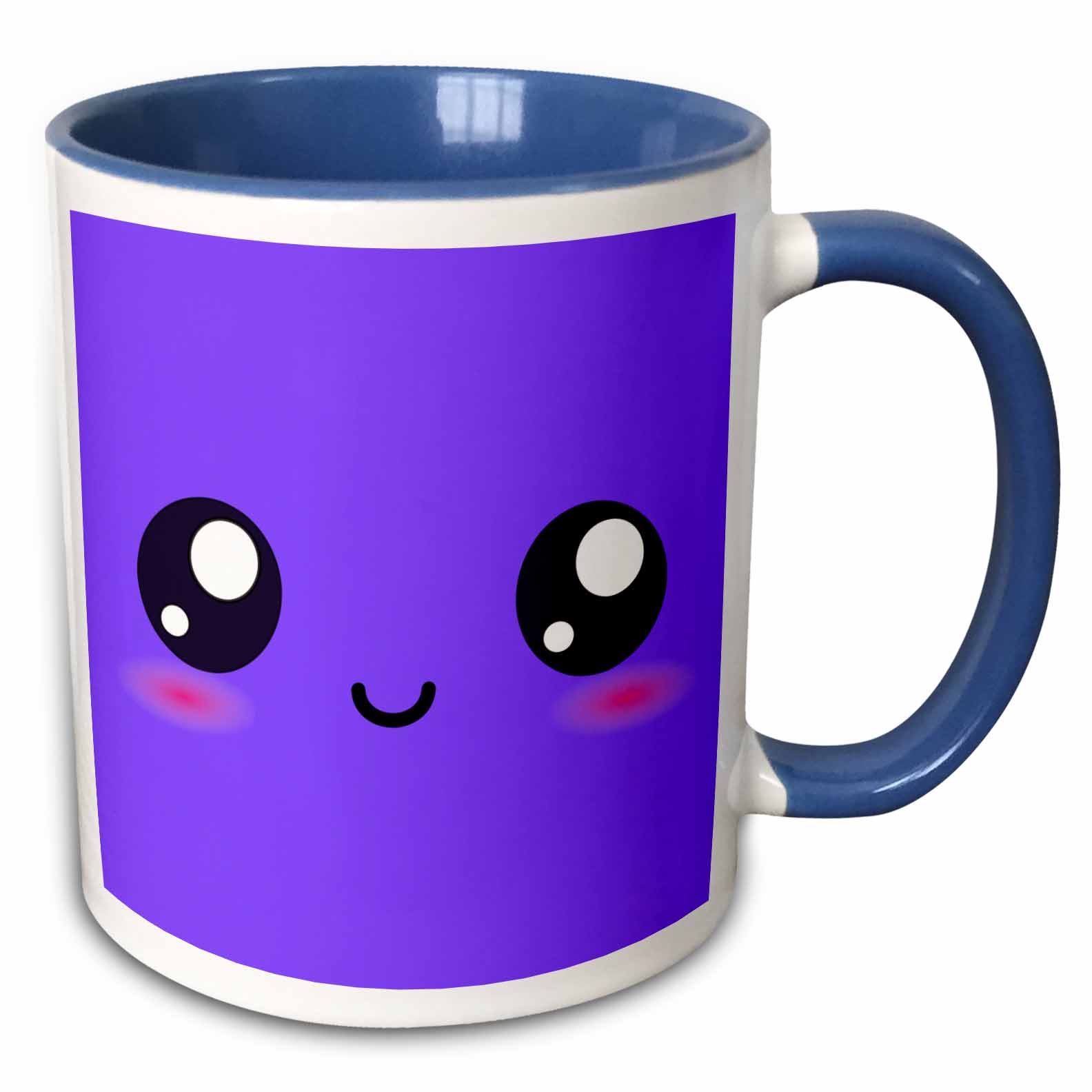 Purple Cute smiling Square - Adorable and Kawaii Cartoony Smiling Face ...