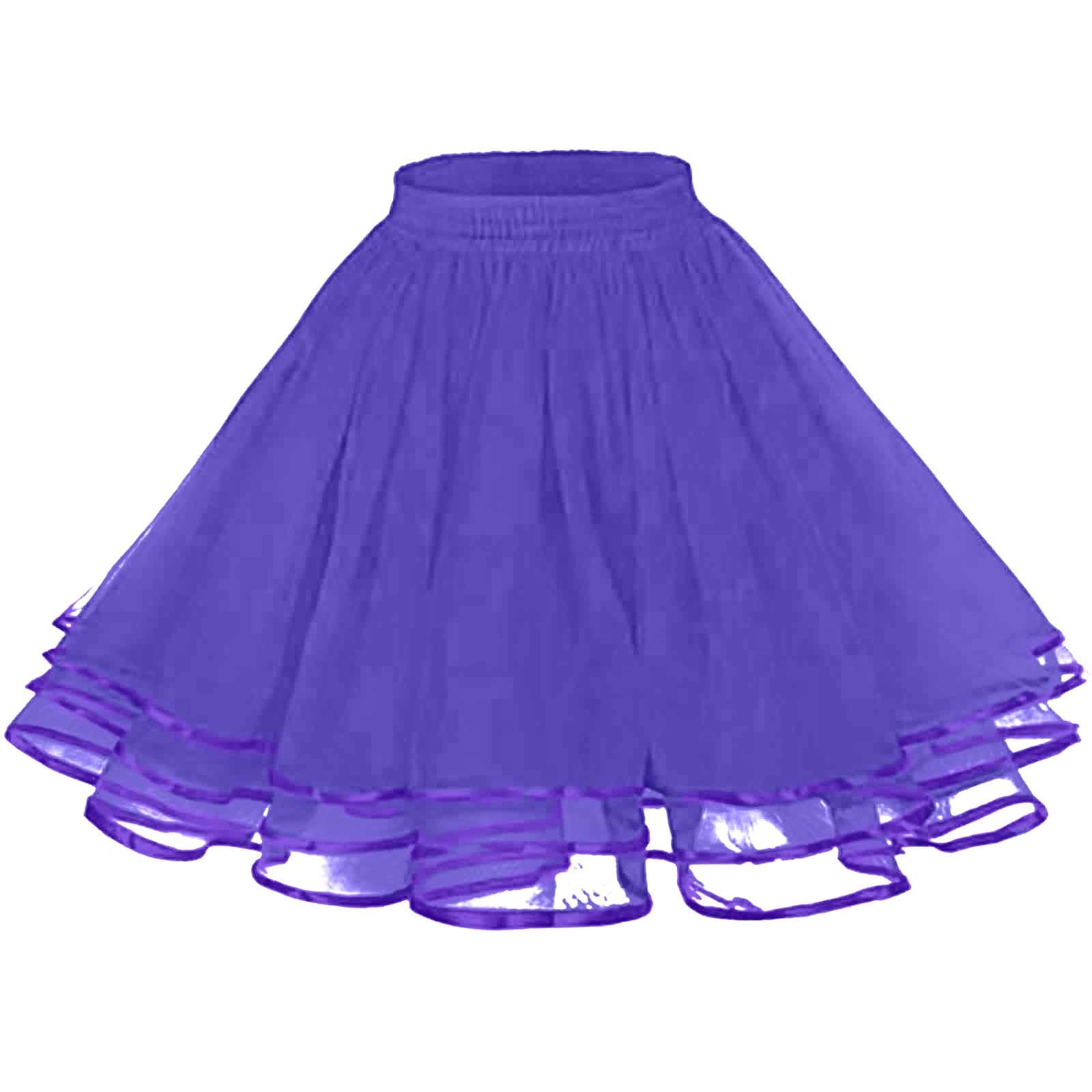 Purple Dance Tutu Cosplay Costumes Mesh Plain for Teen Girls Spandex ...