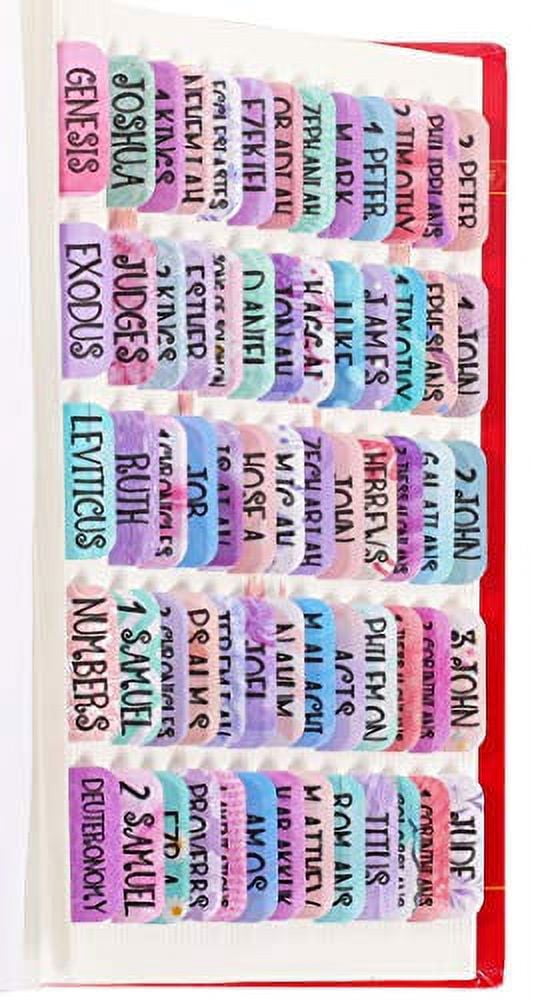 Purple Decorative Bible Tabs - Peel and Stick - Large Print - Colorful ...
