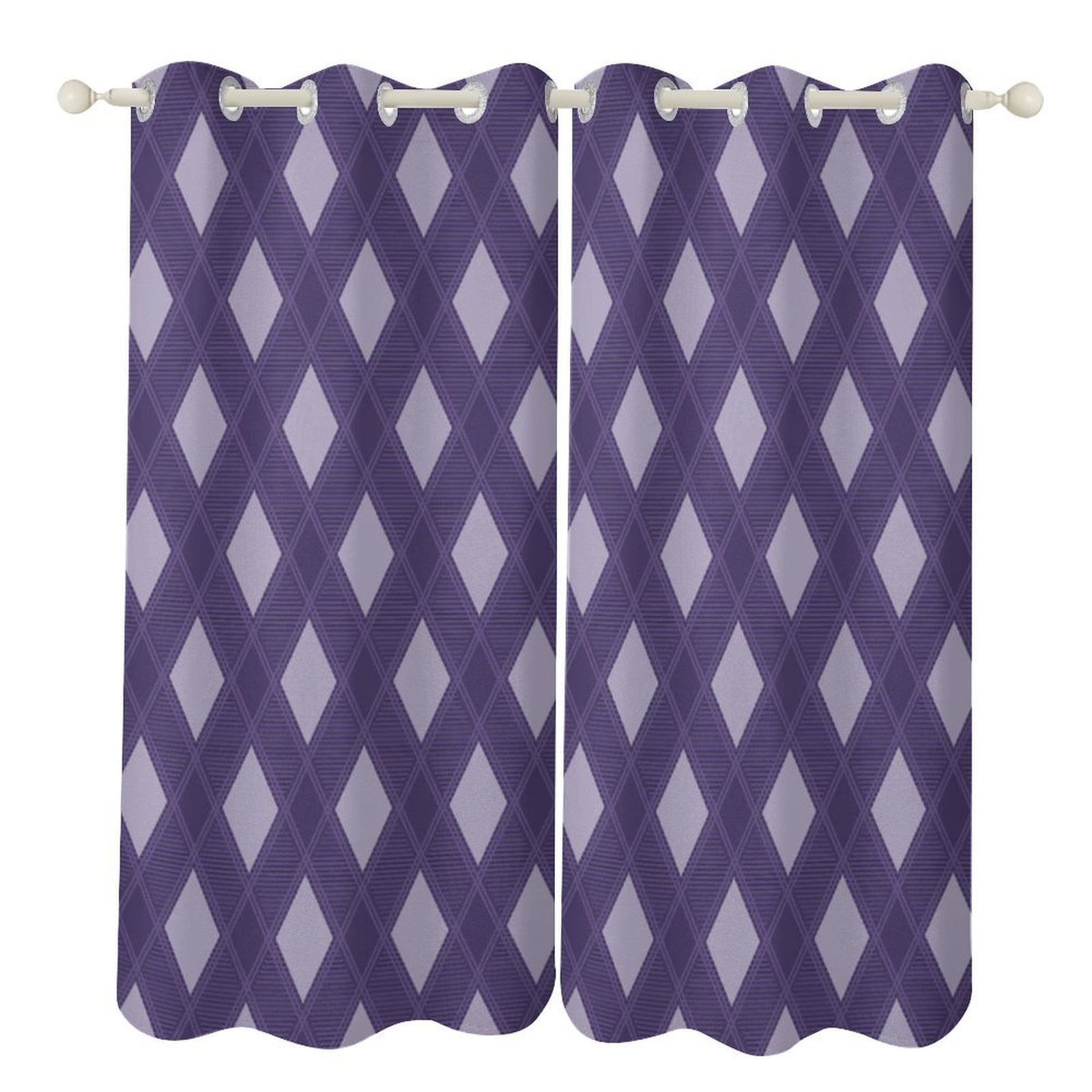 Purple Diamond Grid Color Study Room Living Kitchen Bedroom For ...