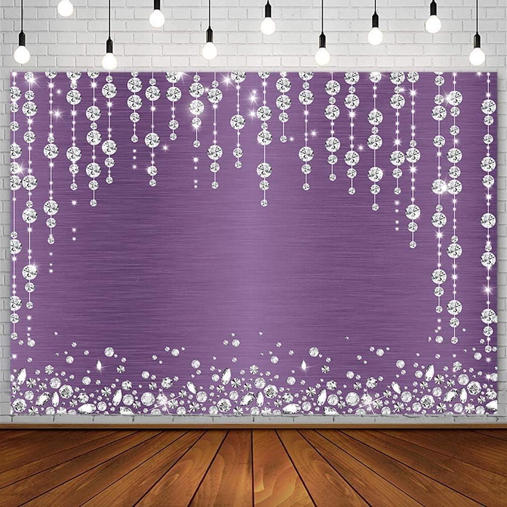 Purple Diamonds Curtain Backdrop for Photography Birthday Party ...