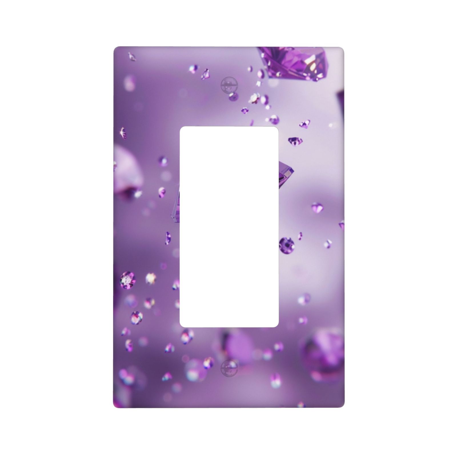 Purple Diamonds Switch Cover Decorative Wall Plate / 1-Gang / Standard ...