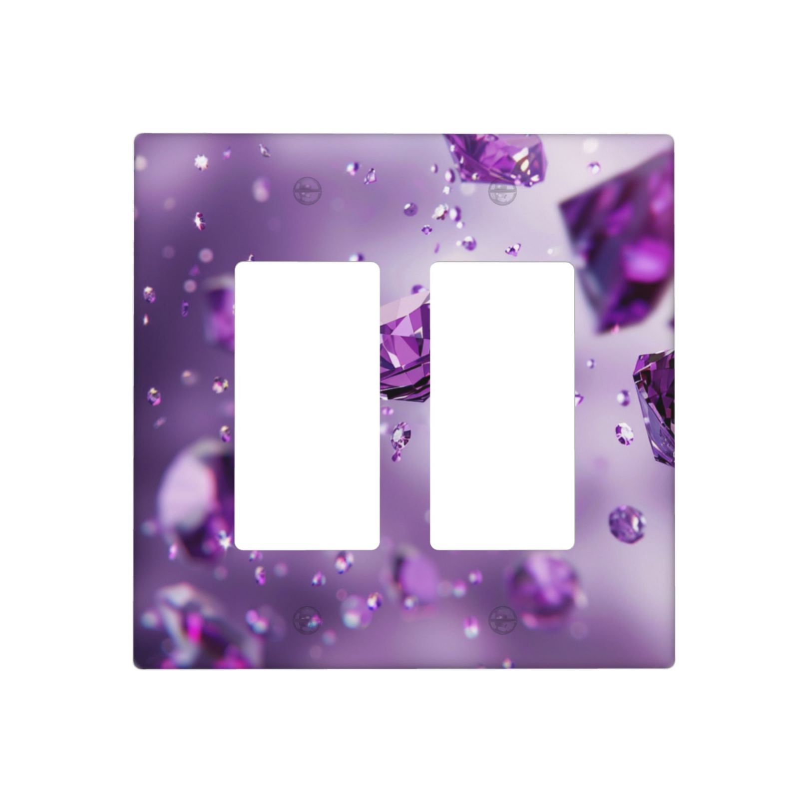 Purple Diamonds Switch Cover Decorative Wall Plate / 2-Gang / Standard ...