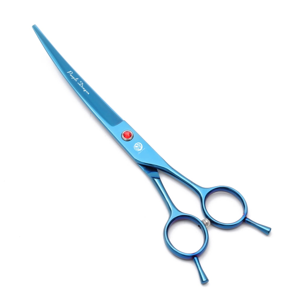 Purple Dragon Dog Grooming Scissors 6.5" 7" Stainless Up Curved ...