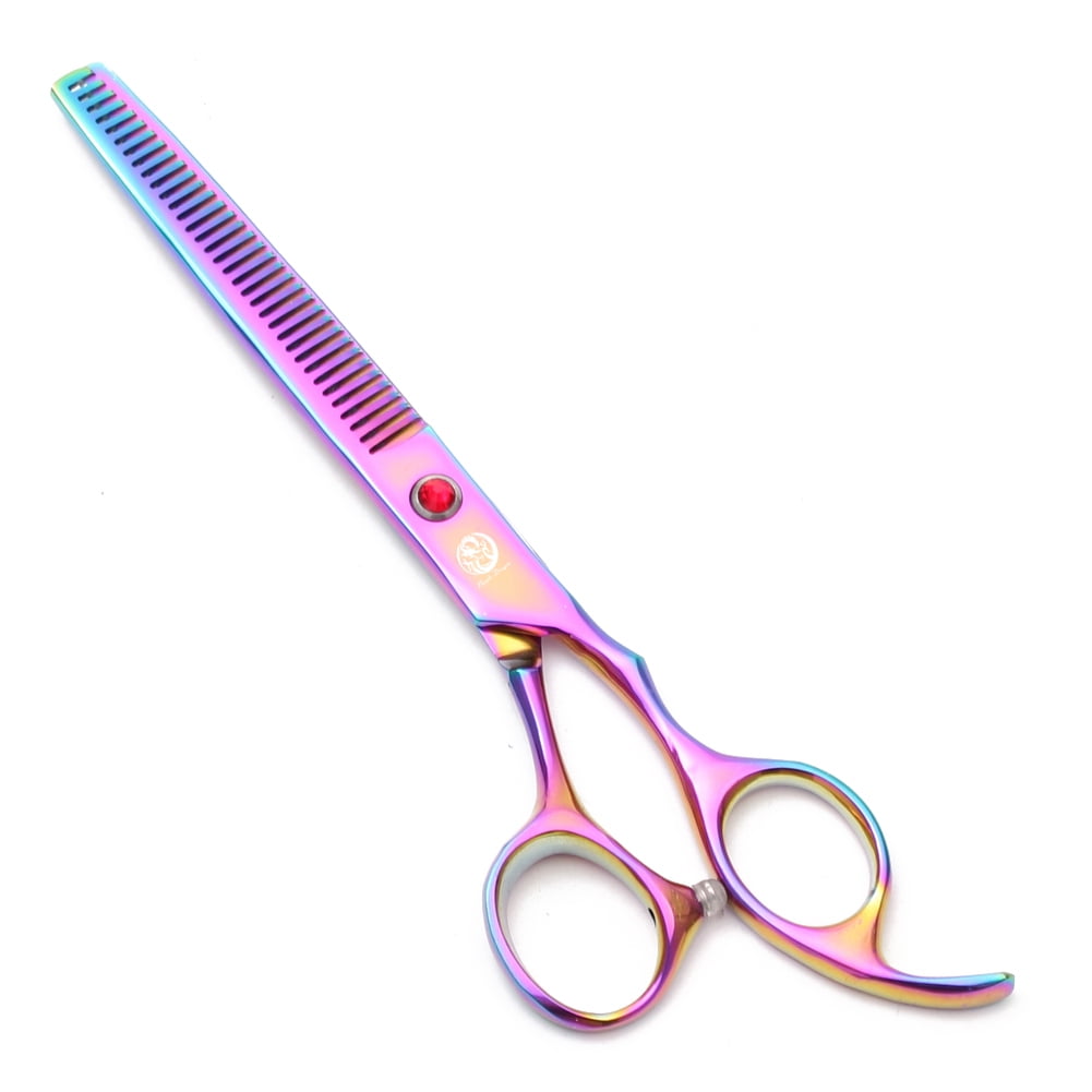 Purple Dragon Dog Grooming Scissors 6.5" 7" Stainless Up Curved ...