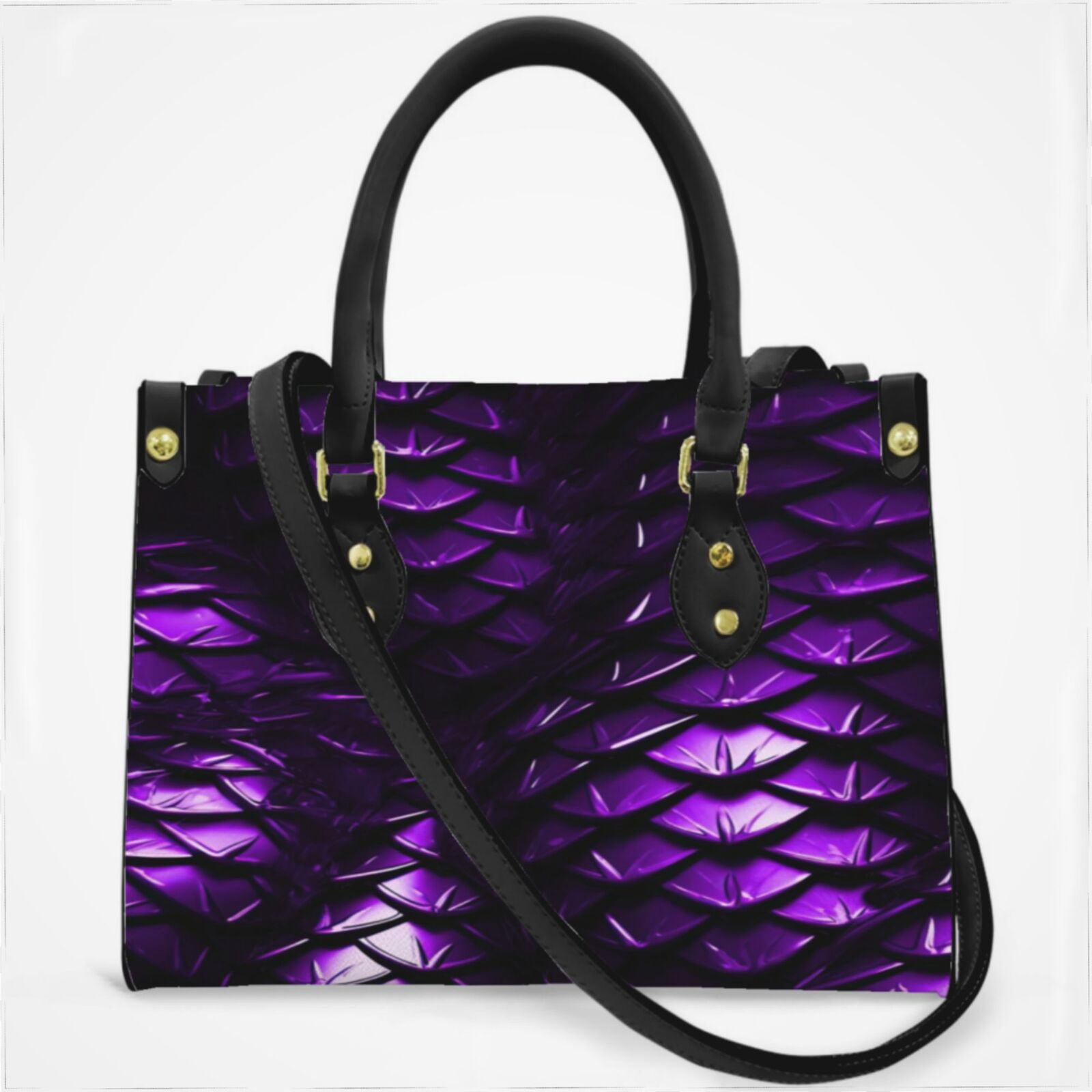 Purple Dragon Scales Cross Body Bags For Women Small Leather Female ...