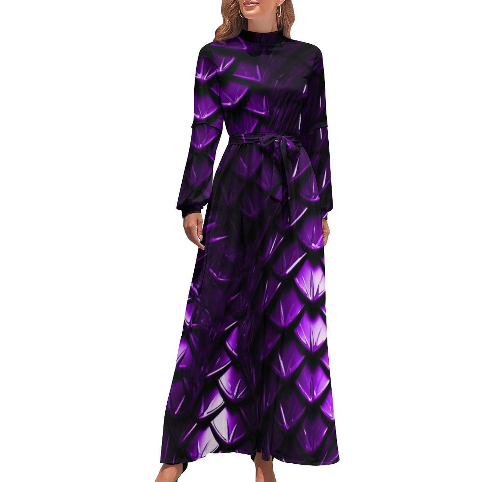 Purple Dragon Scales Long Dress cute dress Cocktail of dresses ...