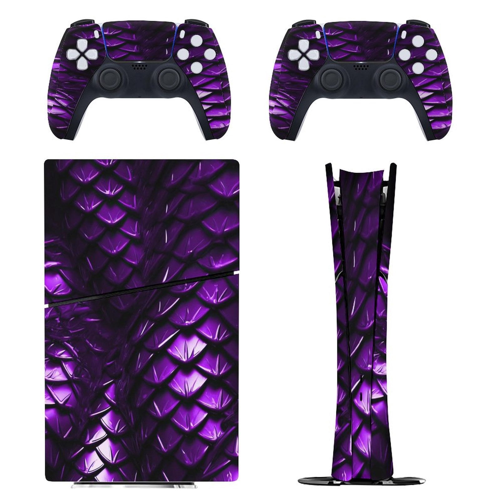 Purple Dragon Scales PS5/PS5 Pro/PS5 Slim Digital Disc Skin Sticker For ...