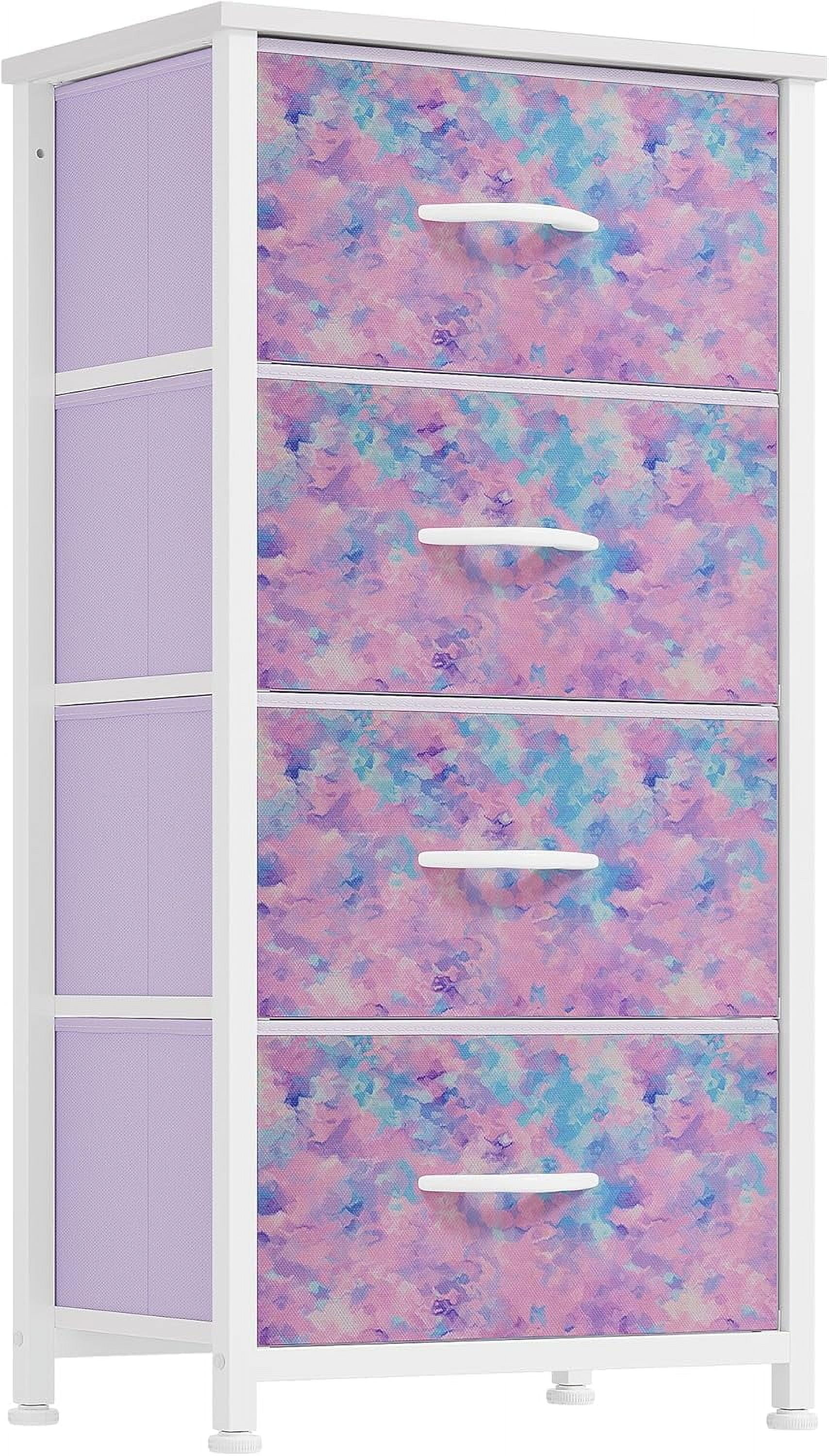 Purple Dresser with 4 Drawers - Storage Tower Unit for Bedroom, Living ...