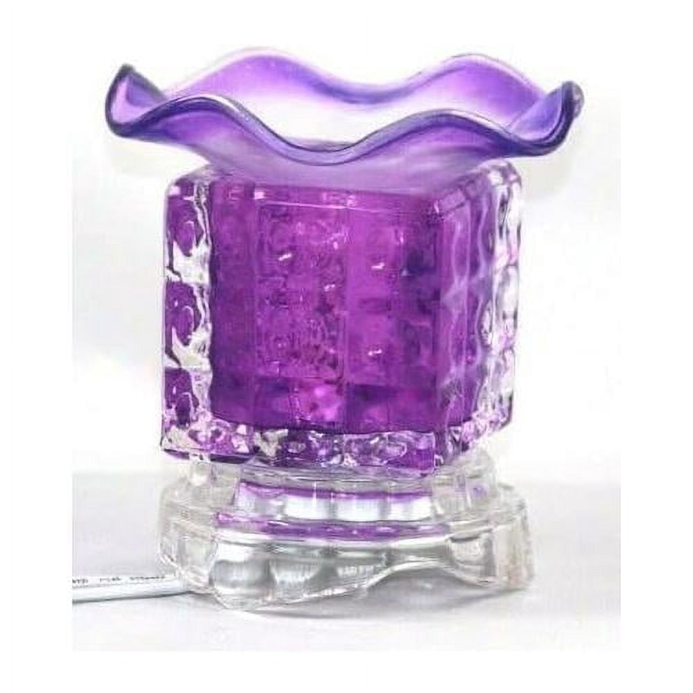 Purple Electric Glass Fragrance Scented Oil Warmer (Burner / Warmer ...