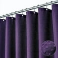 Purple Fabric Shower Curtain - Waffle Textured Heavy Duty Cloth Shower ...