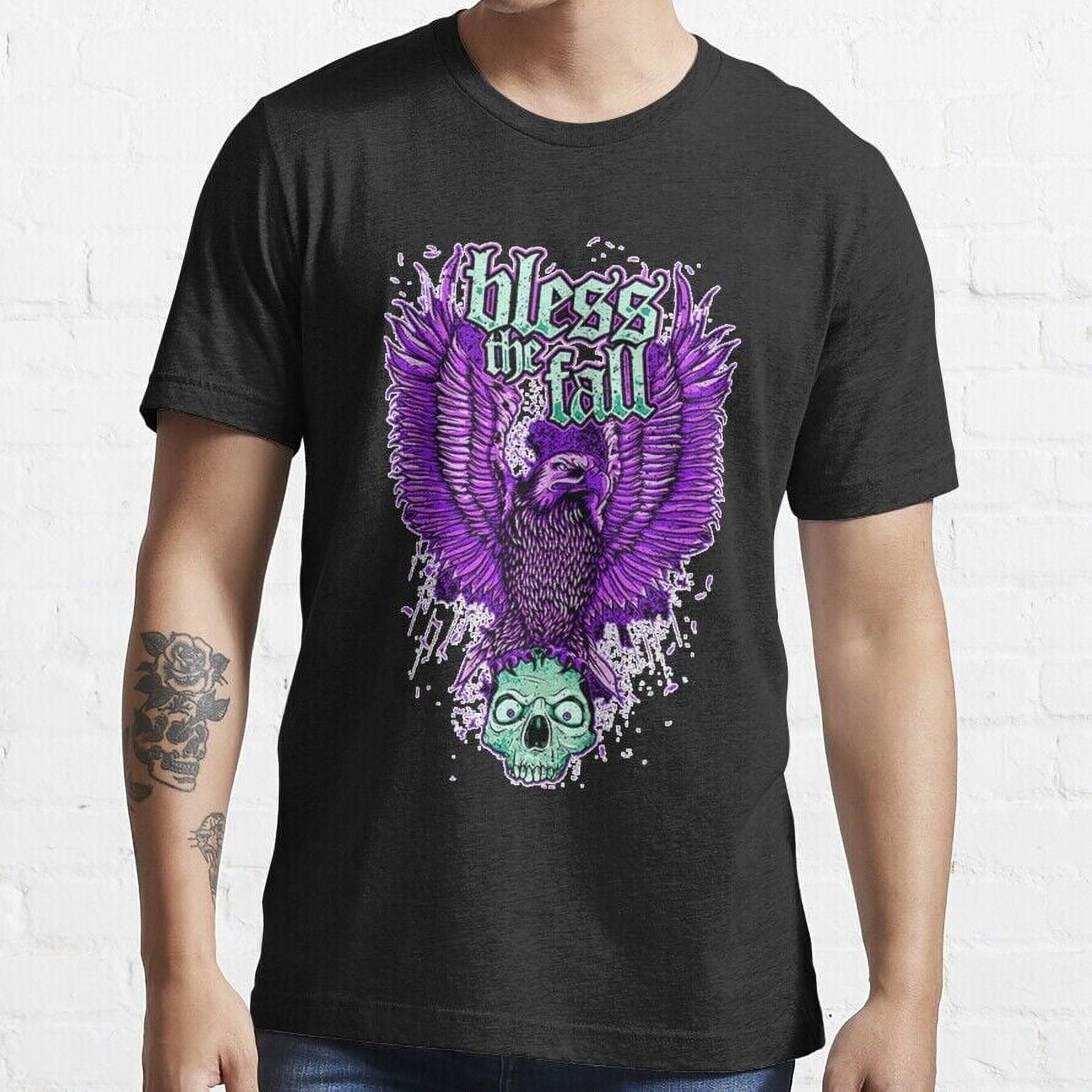 Purple Fall Art Graphic Shirt, Darkcore Band-Inspired Design Tee ...