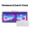 Purple Fantasy Tree Mouse Pad 31.5 x 11.82 Inches Rubber Desk Mat with ...