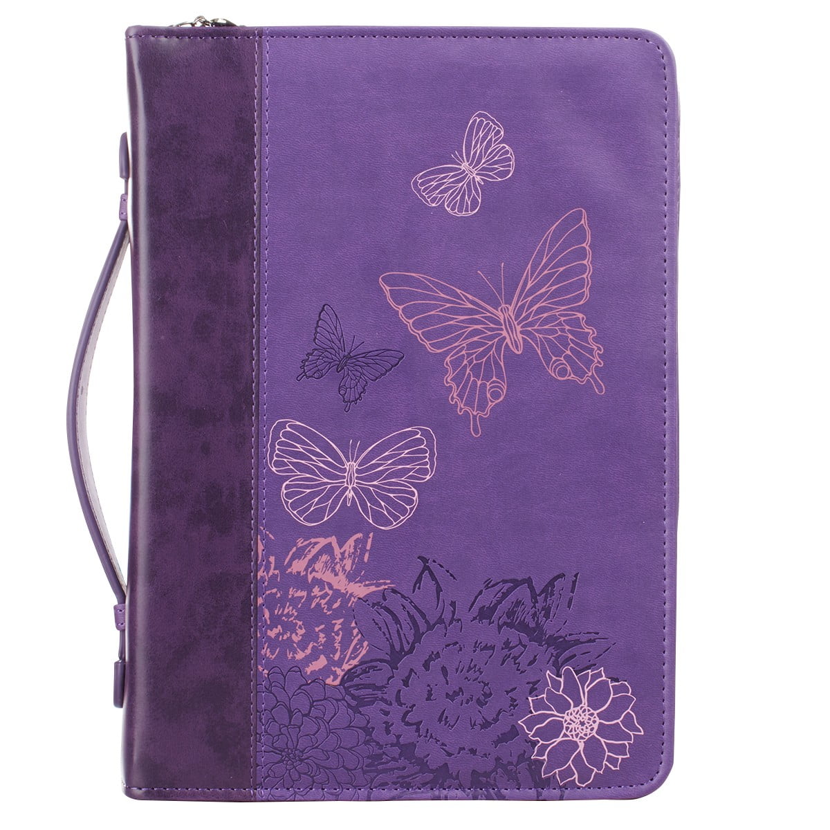 Purple Faux Leather Fashion Bible Cover for Women Butterflies New ...