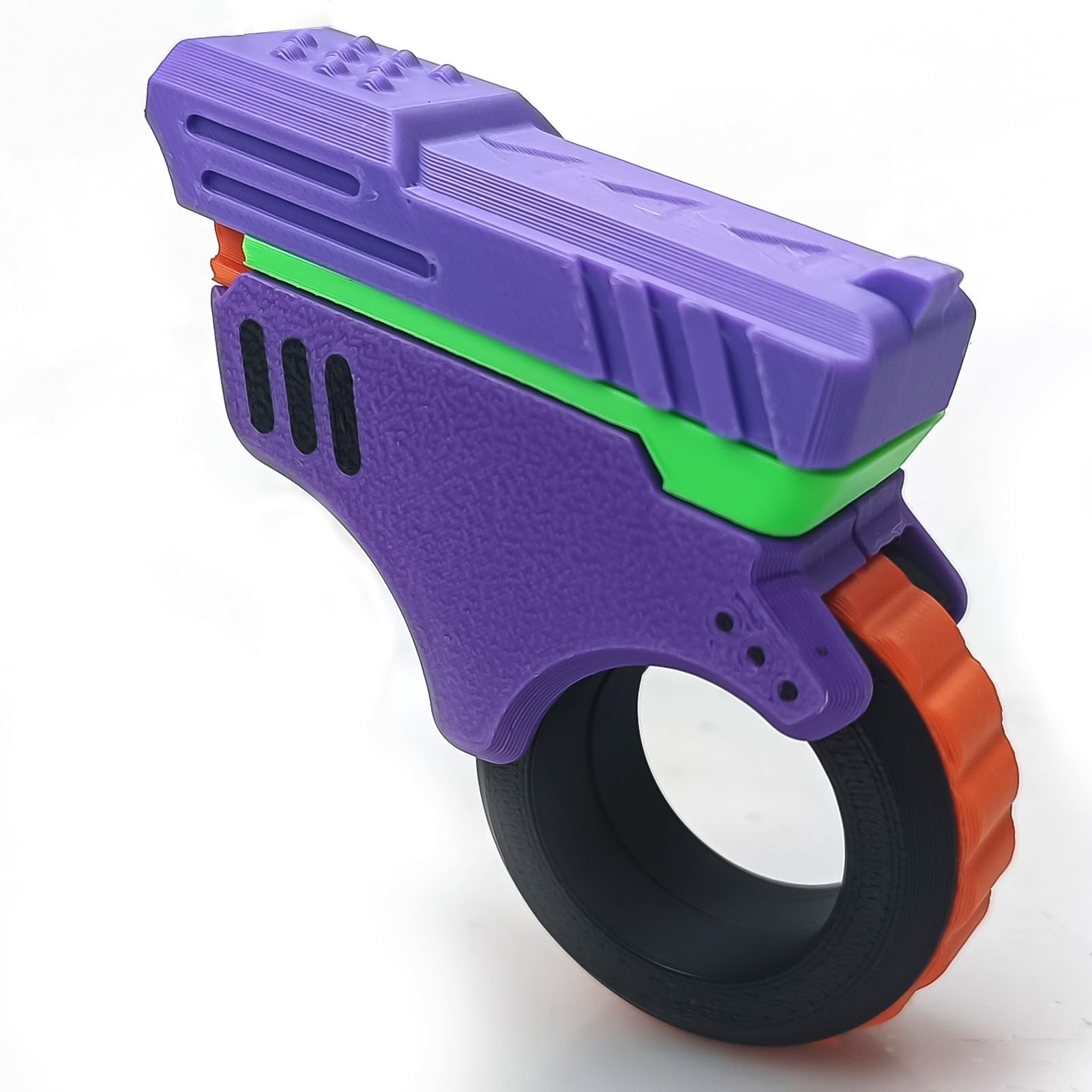 Purple Fidget Slider Toy - 3D Printed EDC Stress Relief Gyro Spinner ...