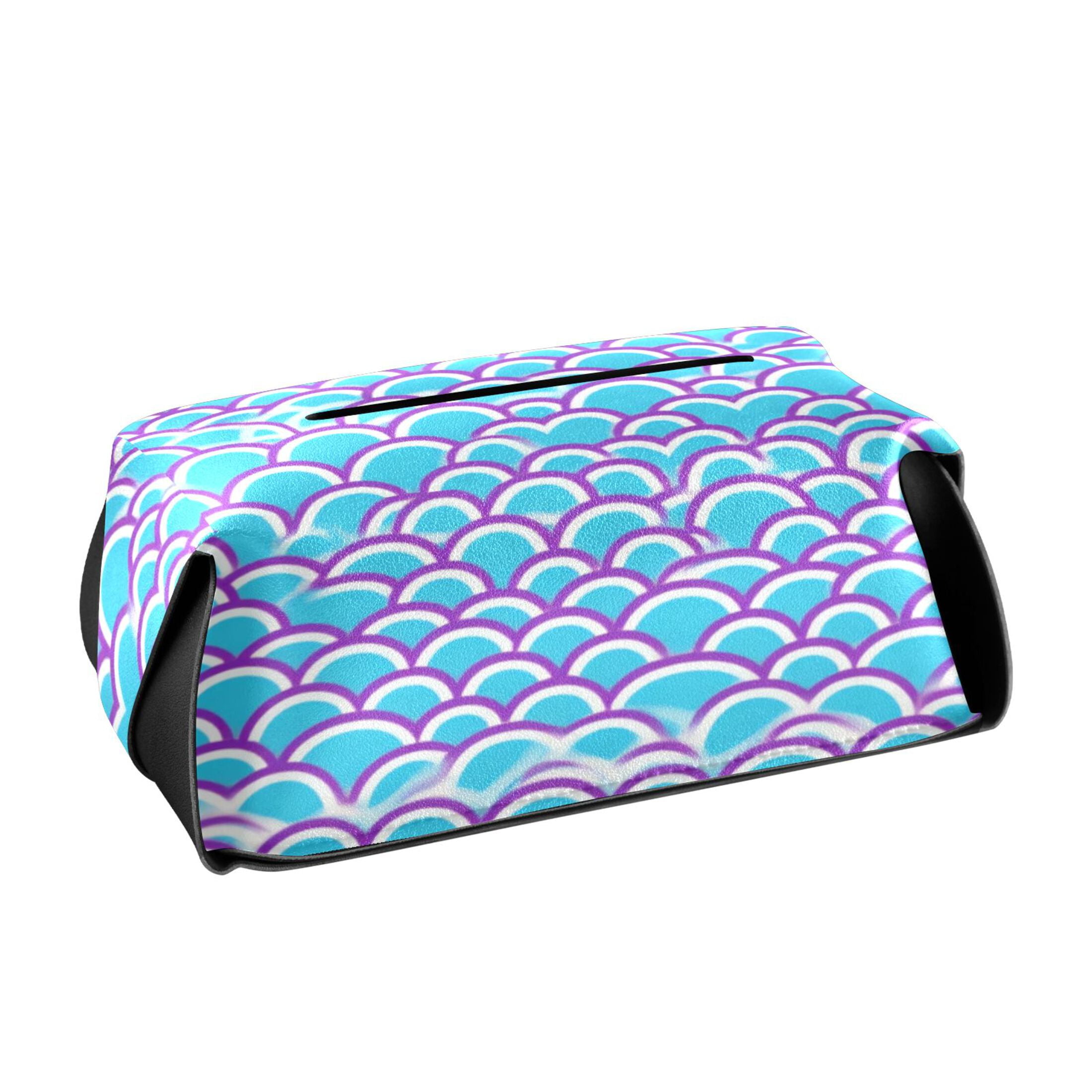 Purple Fish Scales Tissue Holders for Bathrooms Leather PVC Detachable ...
