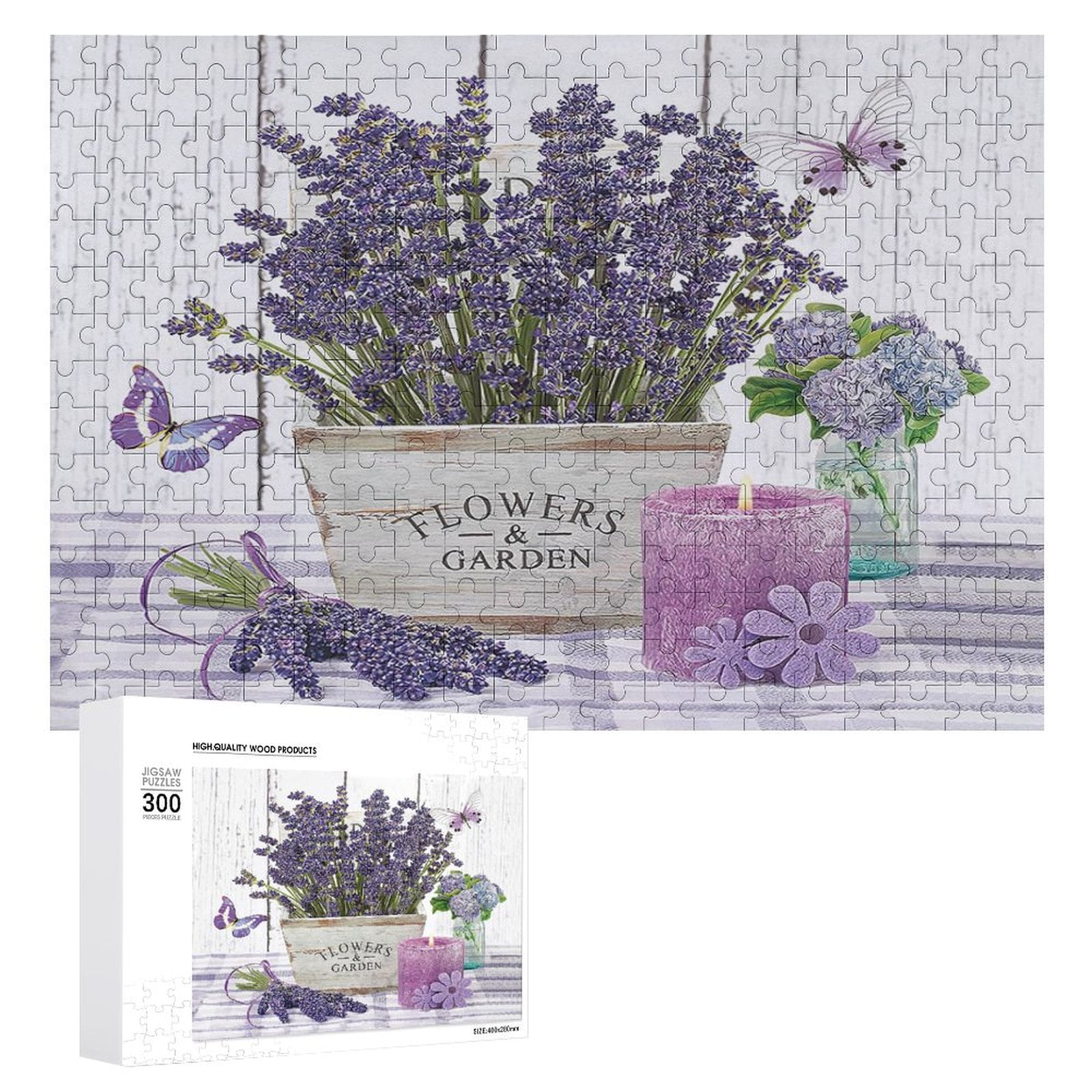 Purple Floral 300 Piece Jigsaw Puzzle for Adults and Families - Country ...