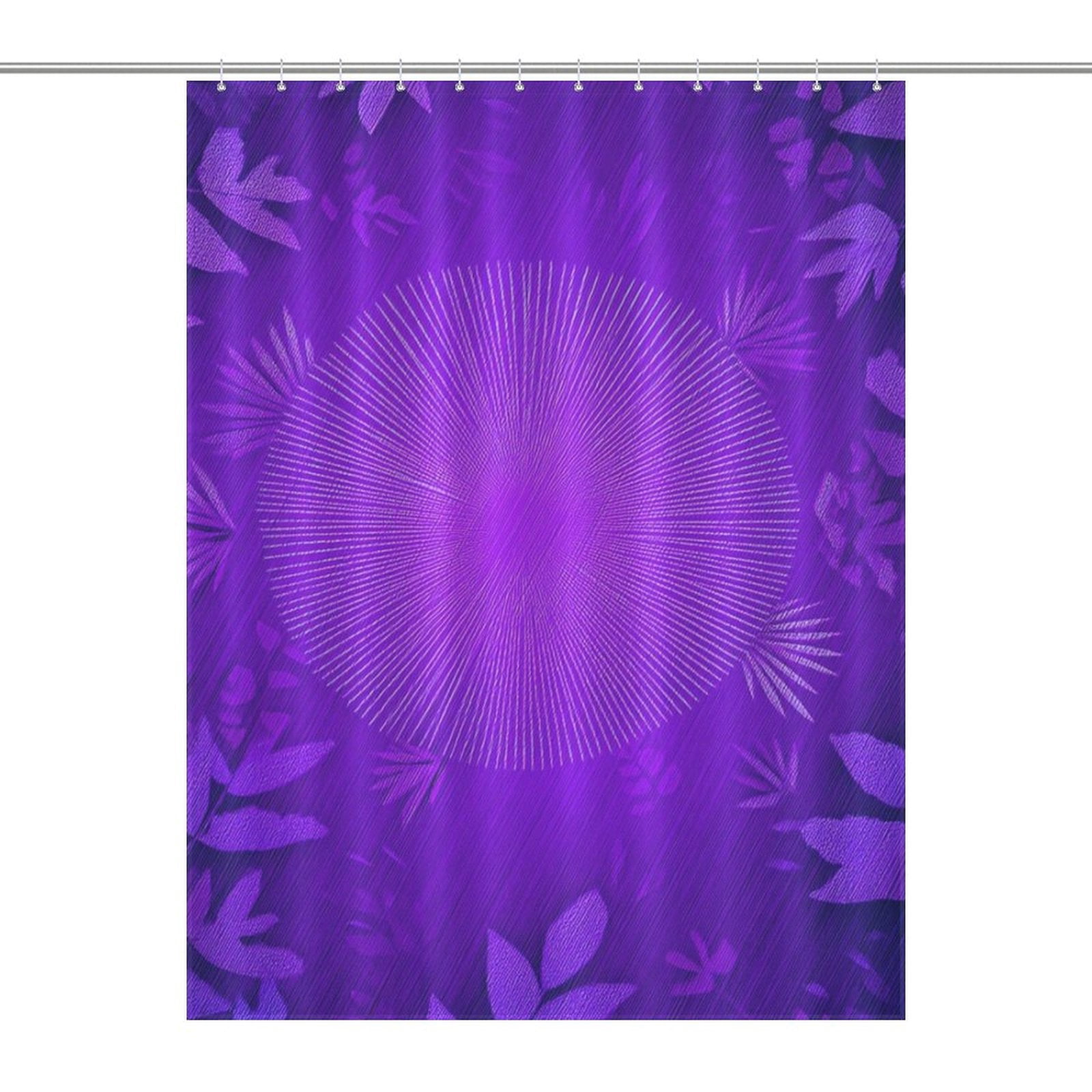 Purple Floral Burst Design Background Cloth Fabric Bathroom Decor Set ...