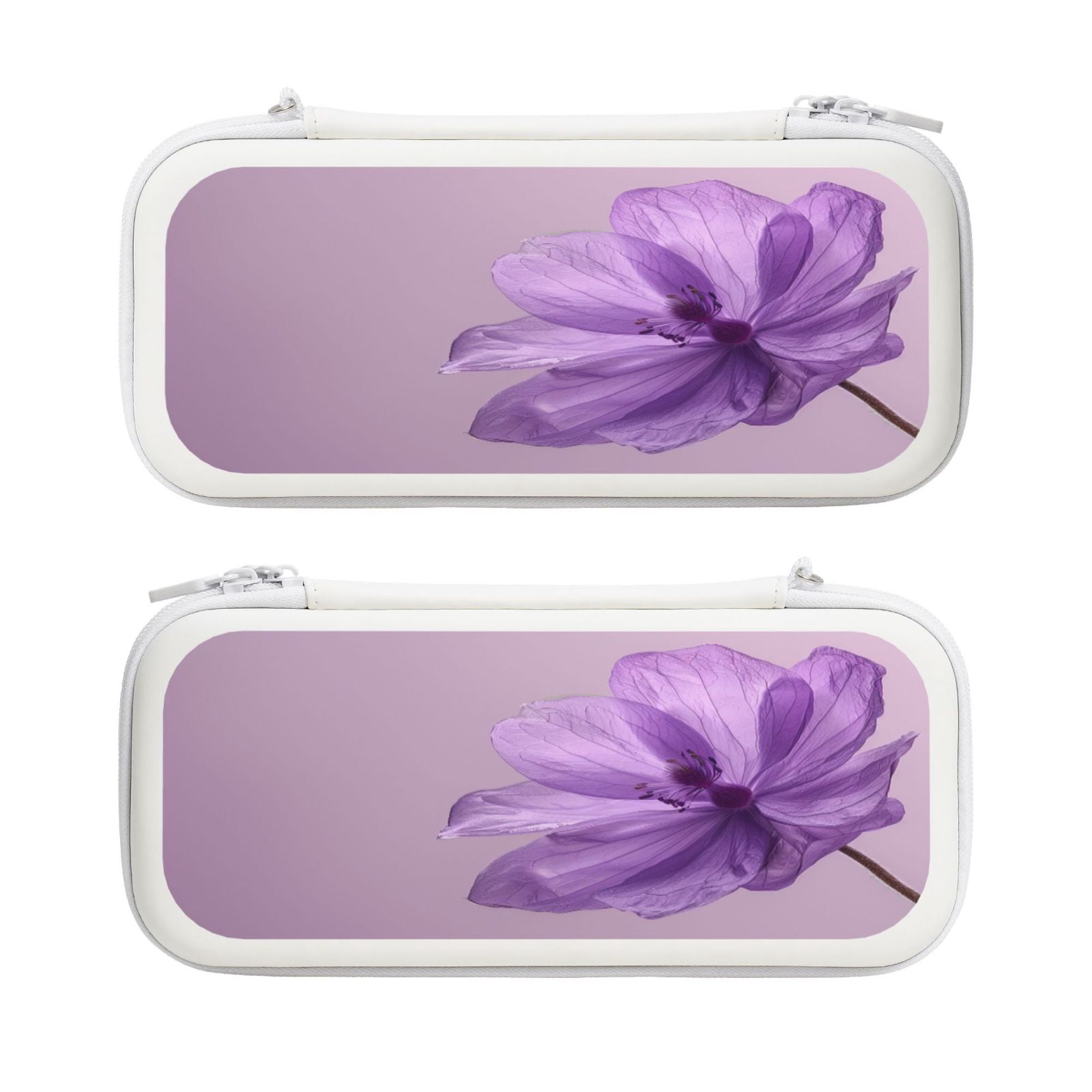 Purple Floral, Carrying Case For Nintendo Switch & OLED Version, Eva ...