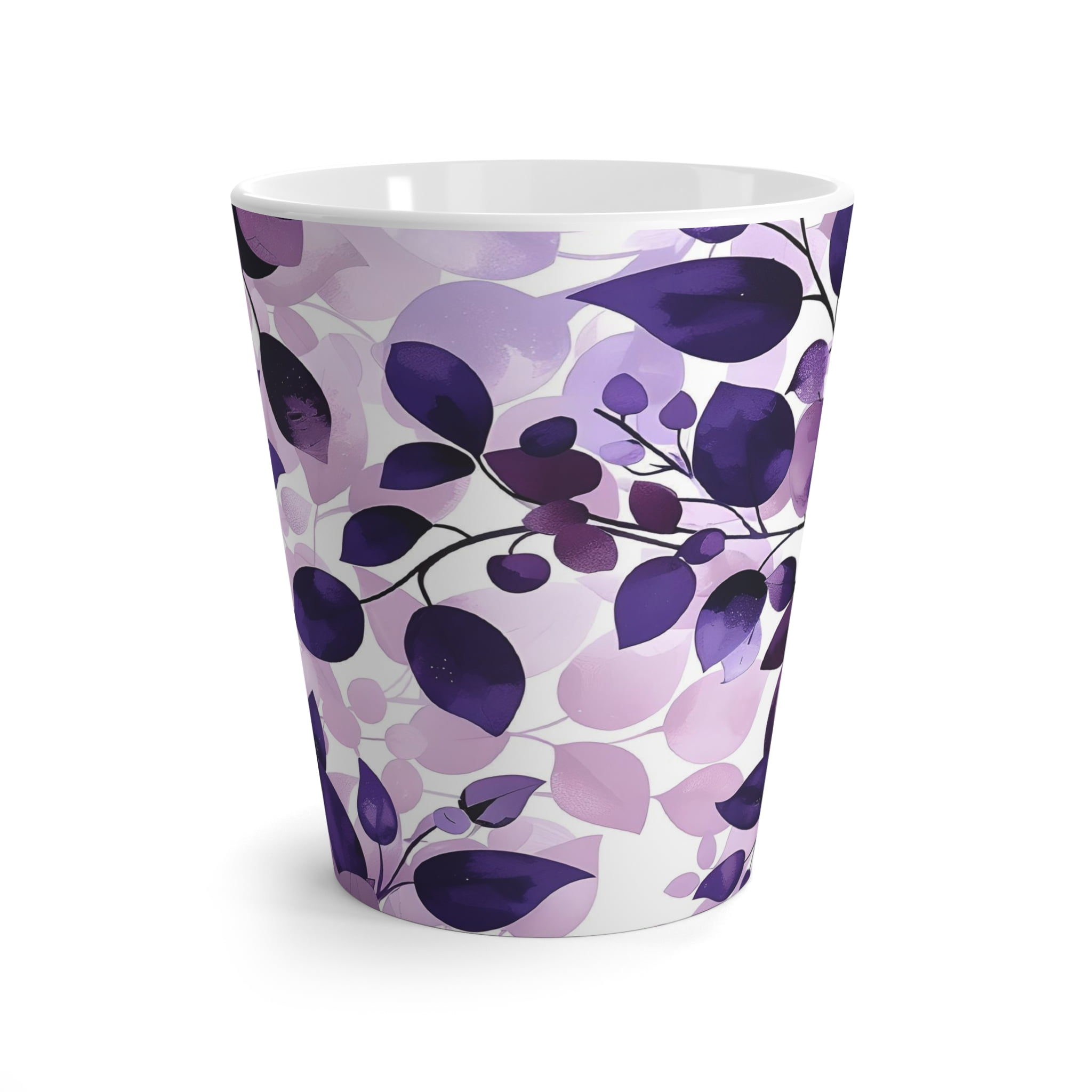 Purple Floral Coffee Latte Mug - Walmart.com
