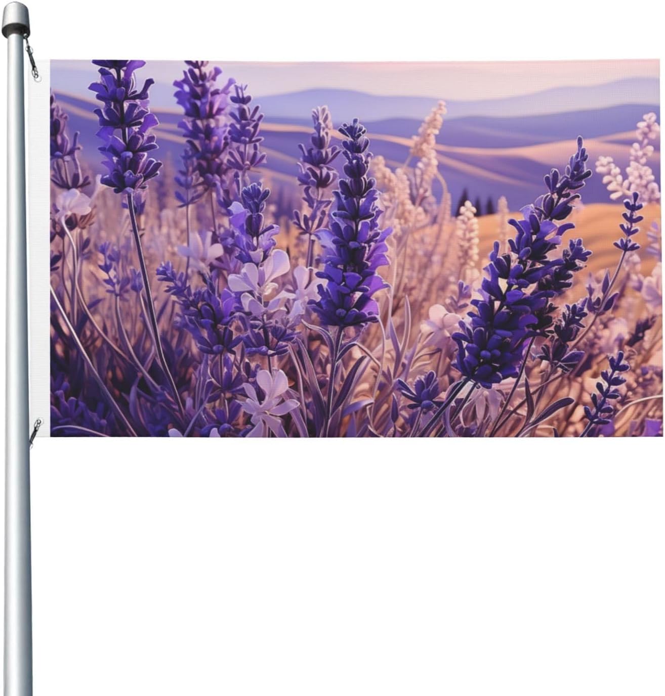 Purple Floral Nursery Flag 3x5 ft Garden Flag Welcome Spring Summer ...