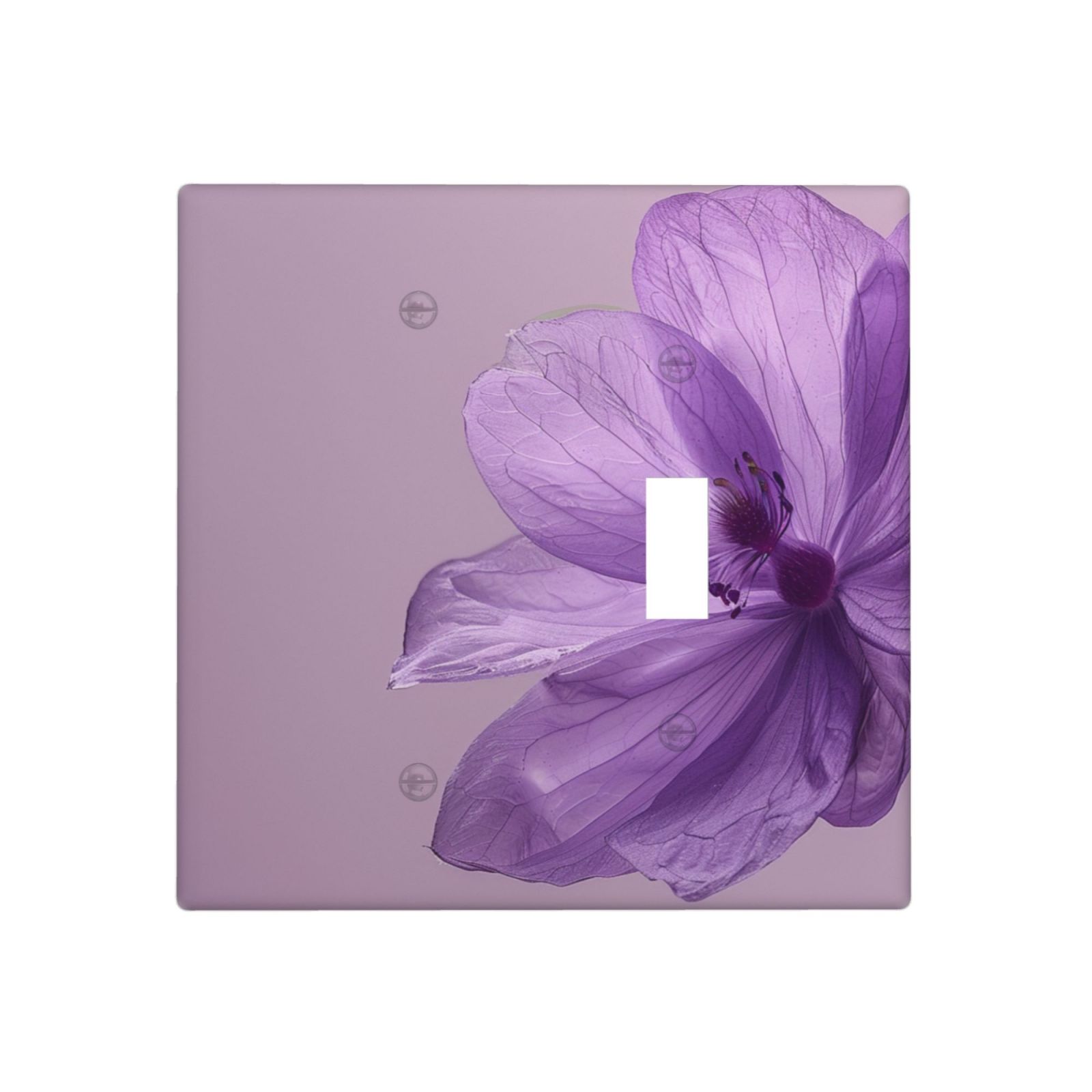 Purple Floral Switch Cover Decorative Wall Plate / 2-Gang 1-Toggle ...