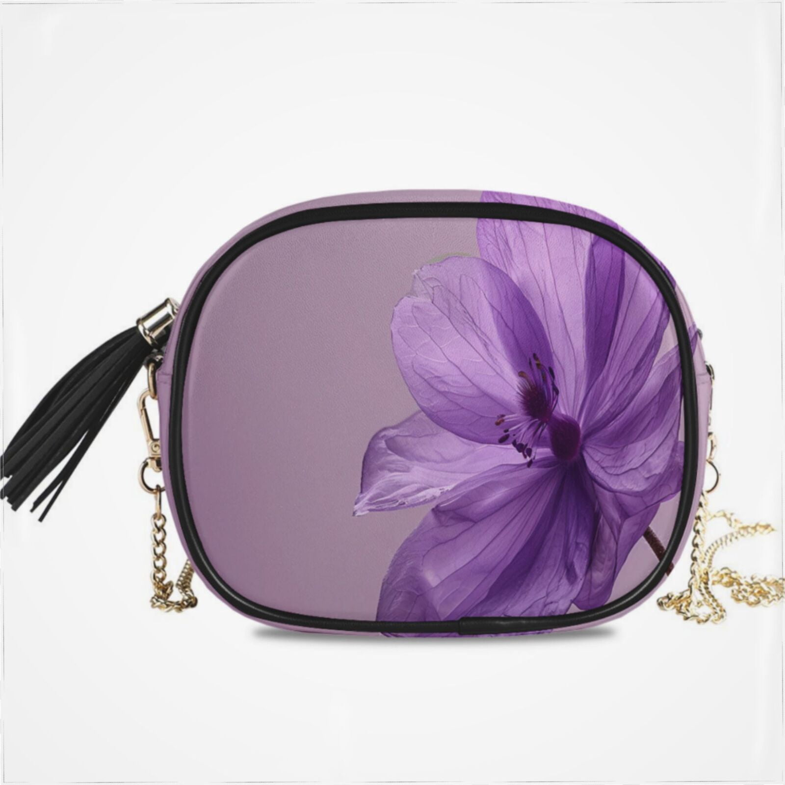 Purple Floral Women'S Vintage Crossbody Bag Fashion Purses Bag Shoulder ...