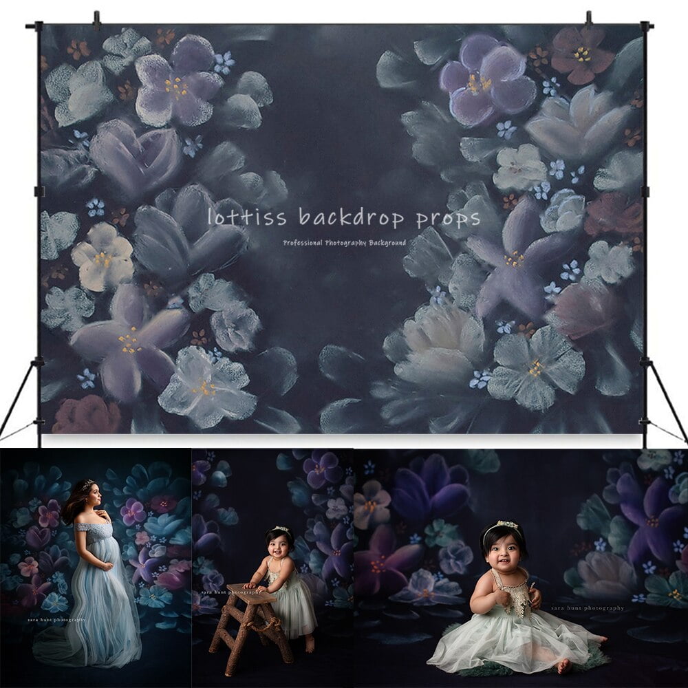 Purple Flower Backdrops Girl Child Photography Props Pregnant Woman ...