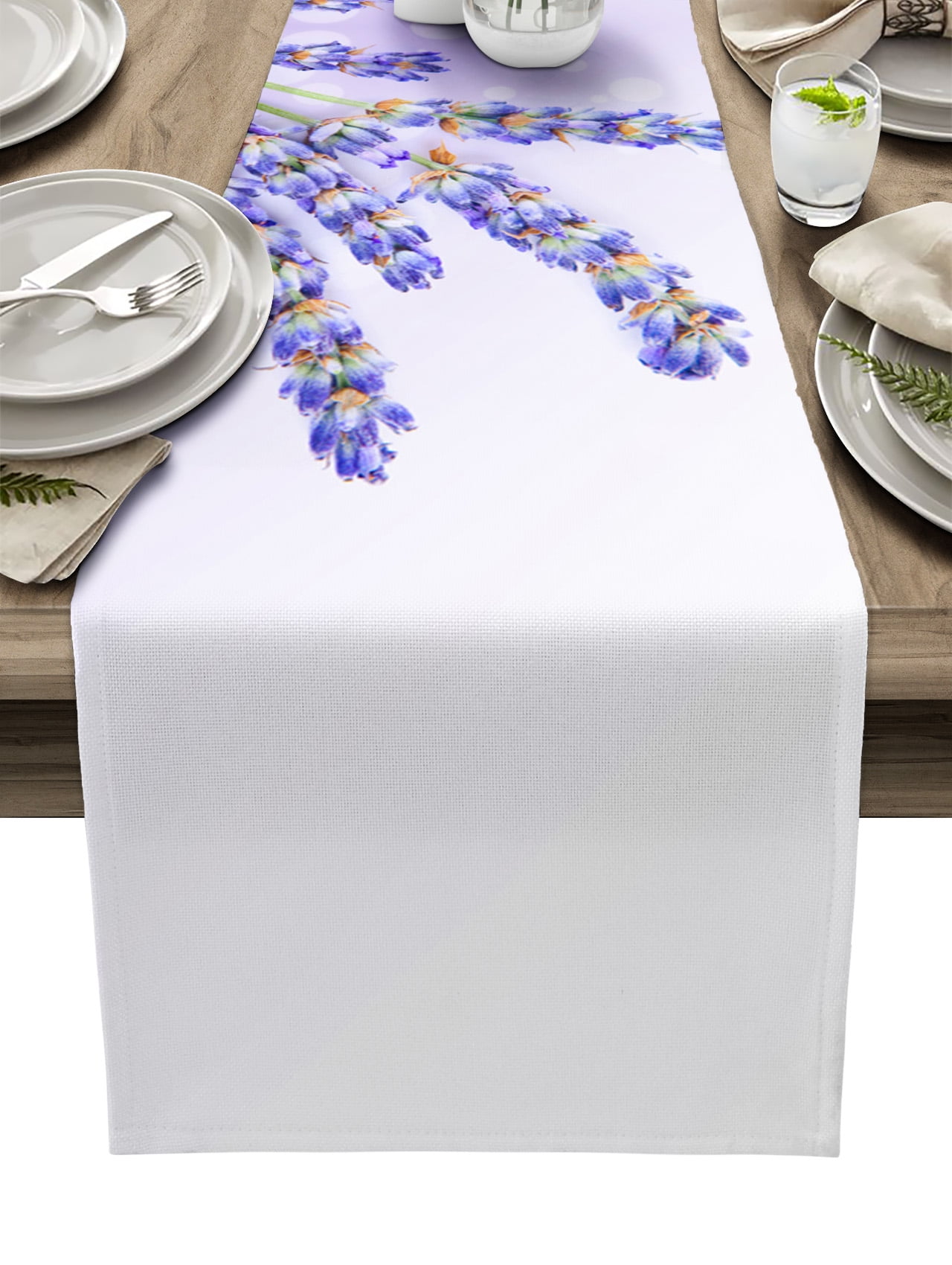Purple Flower Lavender Table Runner Wedding r Table Cover ration ...
