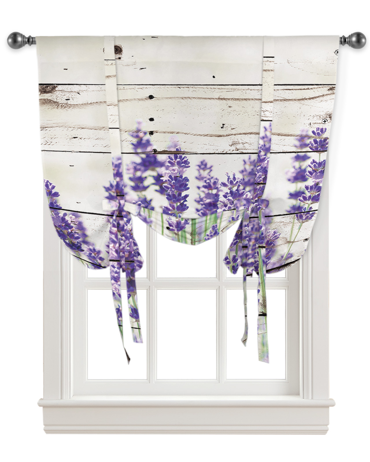 Purple Flower Lavender Window Curtain for Living Room Roman Curtains ...