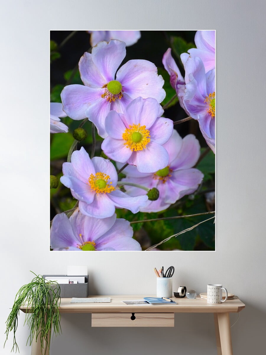 Purple Flower Poster Wall Art, Modern Wall Decor For Living Room ...