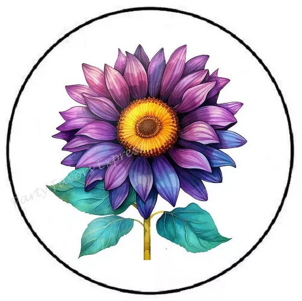 Purple Flower Sticker Party Favors Sticker Envelope Seals Labels ...