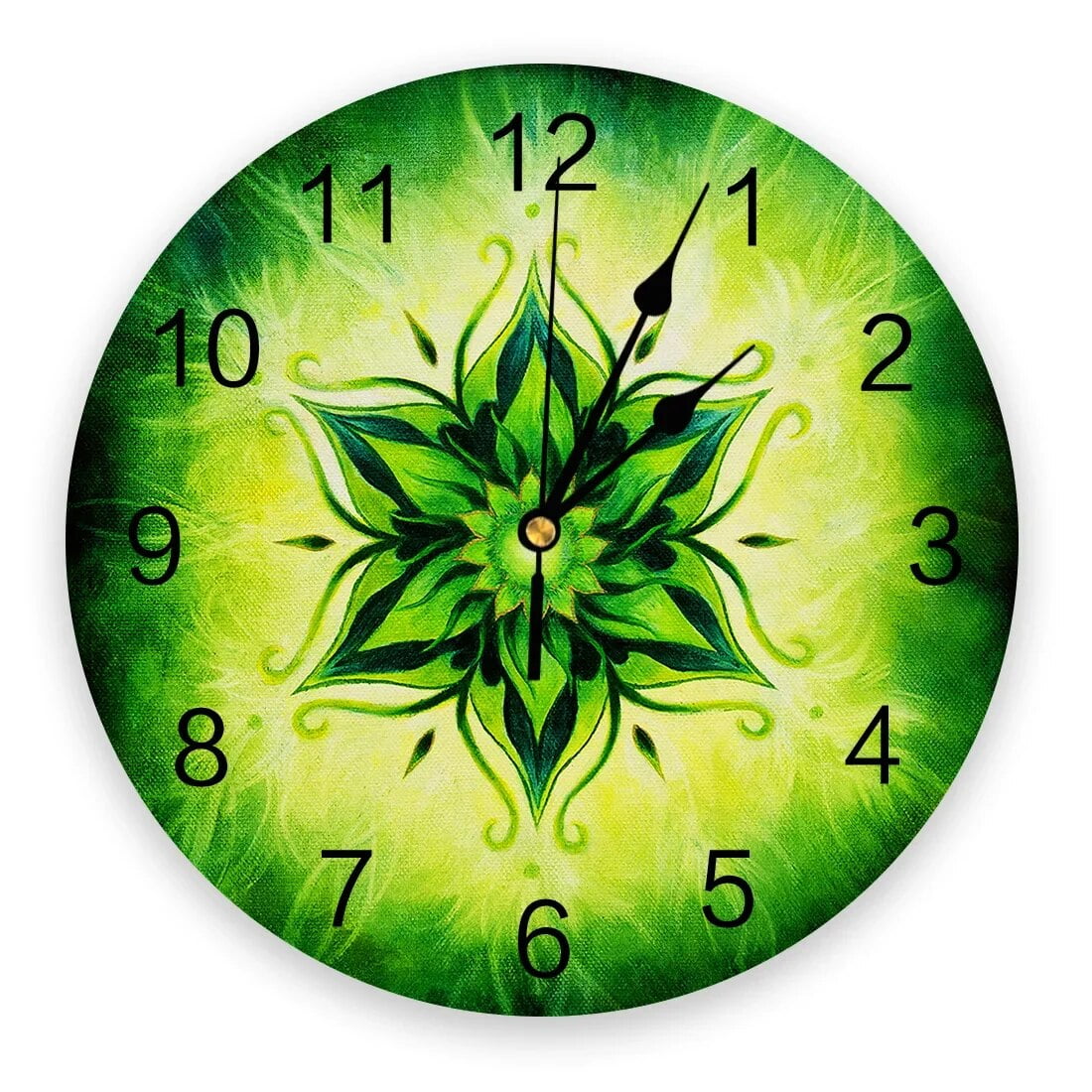 Purple Flower of Life Wall Clock Home Decor Bedroom Silent Oclock Watch ...