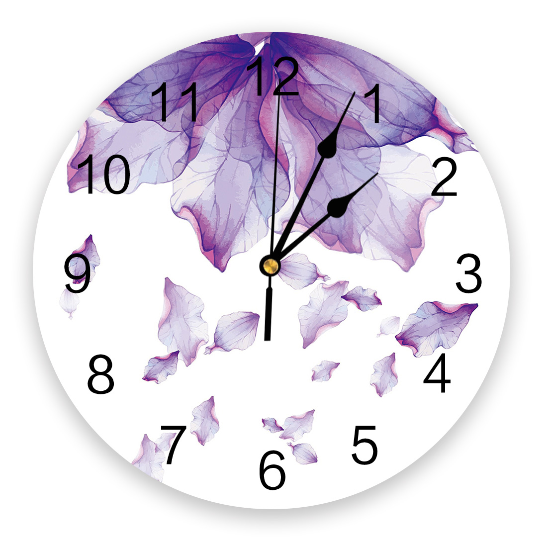 Purple Flower of Life Wall Clock Home r Bedroom Silent Oclock Watch ...