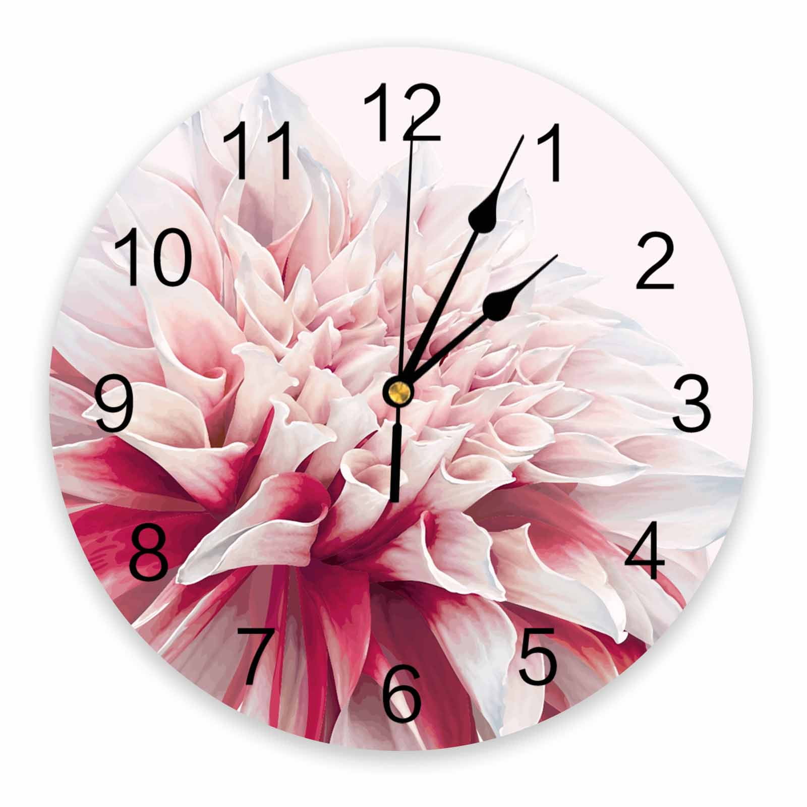 Purple Flower of Life Wall Clock Home r Bedroom Silent Oclock Watch ...