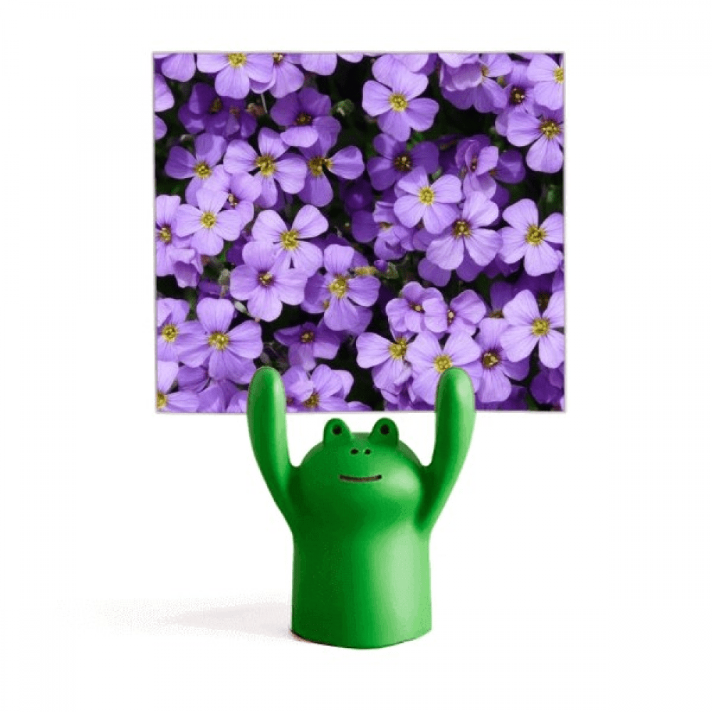 Purple Flowers Beautiful Romantic Memo Holder Cartoon Animal Frog Stand ...
