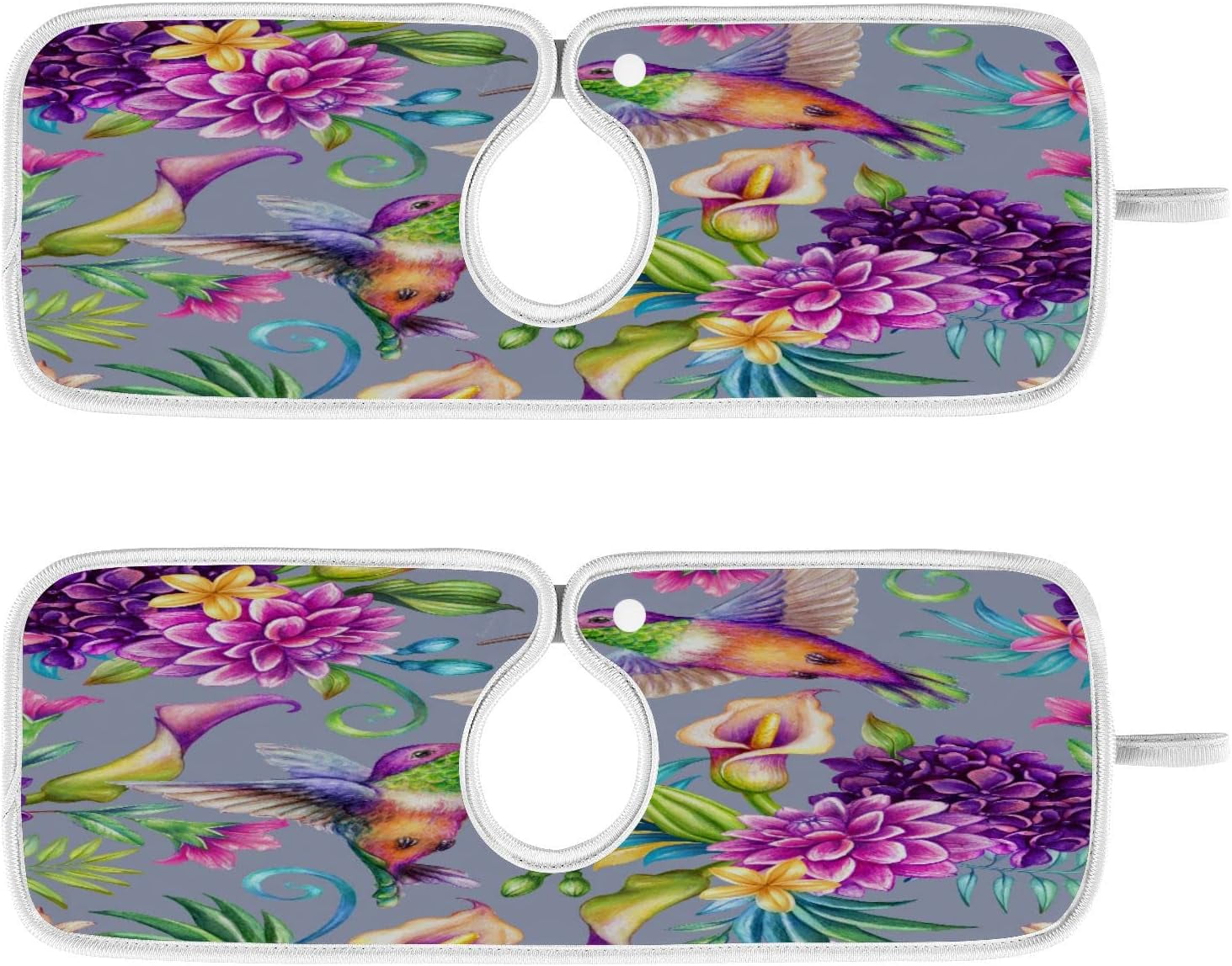 Purple Flowers Sink Faucet Mat for Kitchen,Sink Splash Guard Behind ...
