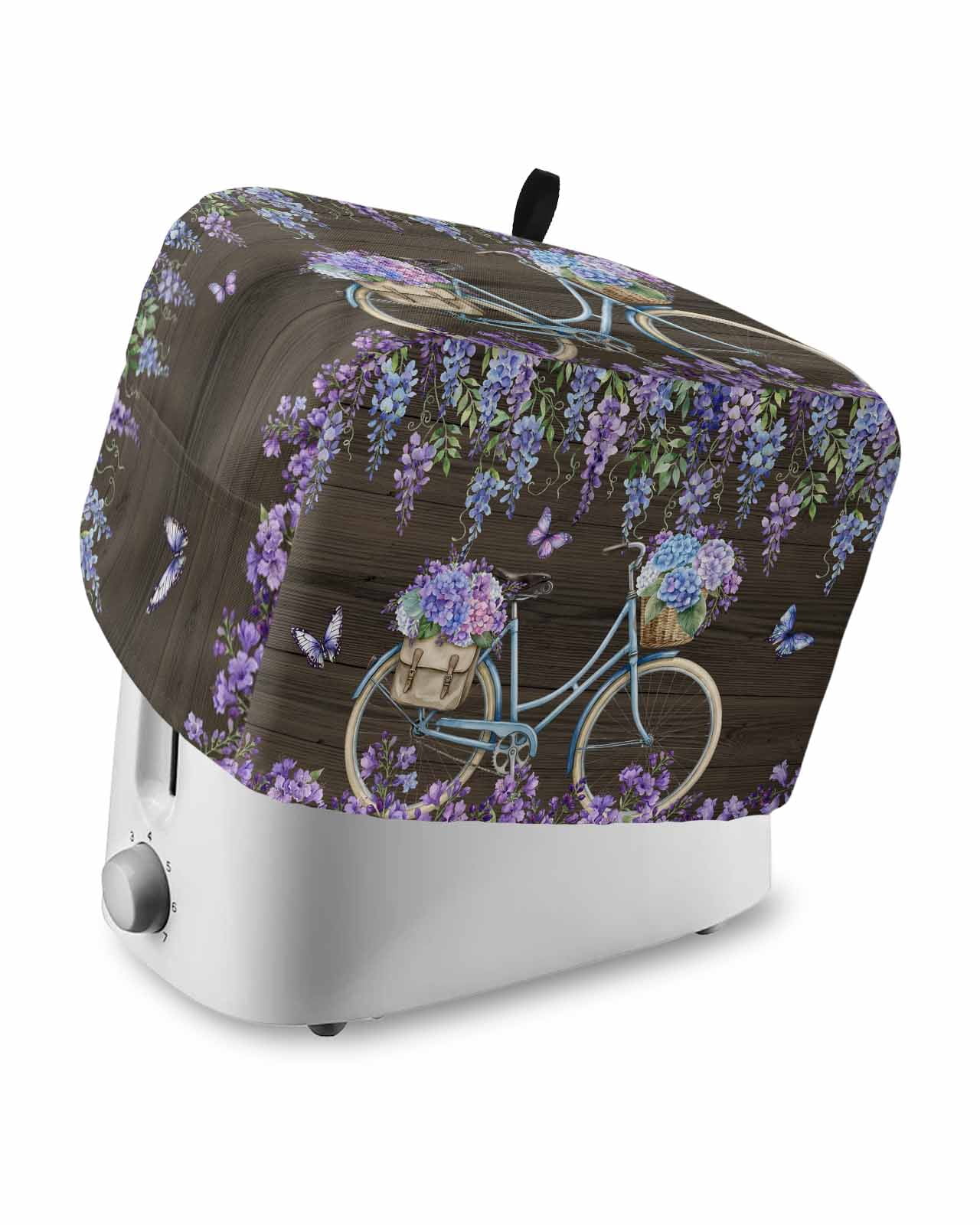 Purple Flowers Toaster Cover 4 Slice, Large Kitchen Appliance Covers ...