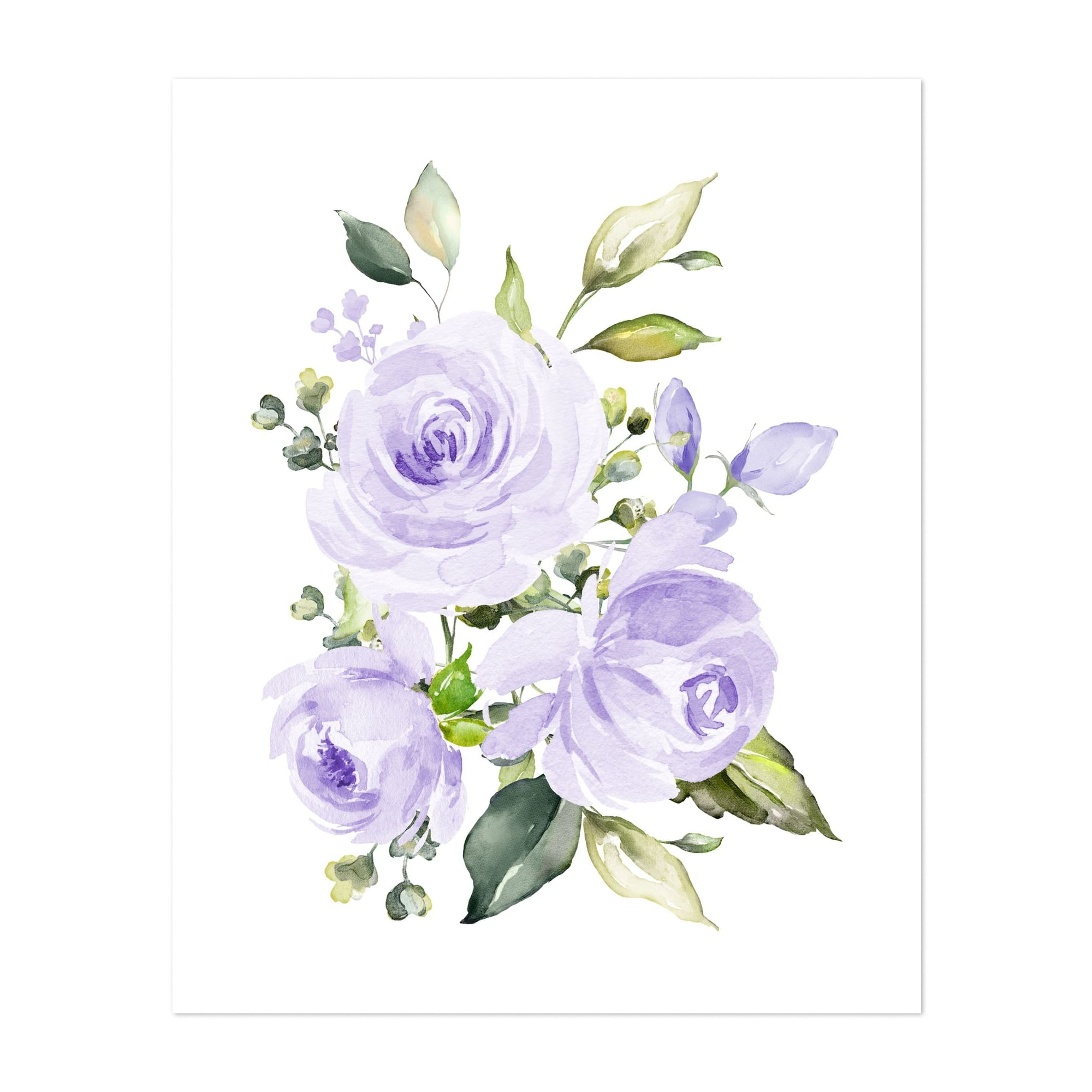 Purple Flowers, Watercolor Flowers, Purple Roses, Greenery, Gender ...