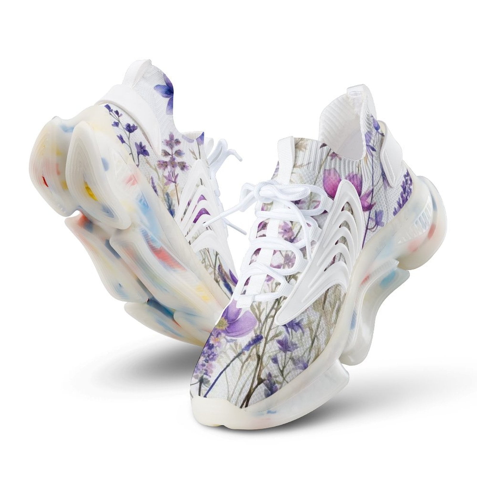 Purple Flowers Wildflowers Walking Shoes for Men Woman Lightweight ...