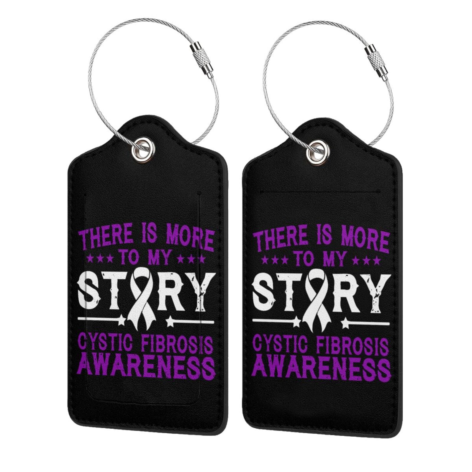 Purple For Support Cystic Fibrosis Awareness Luggage Tags for Suitcase ...