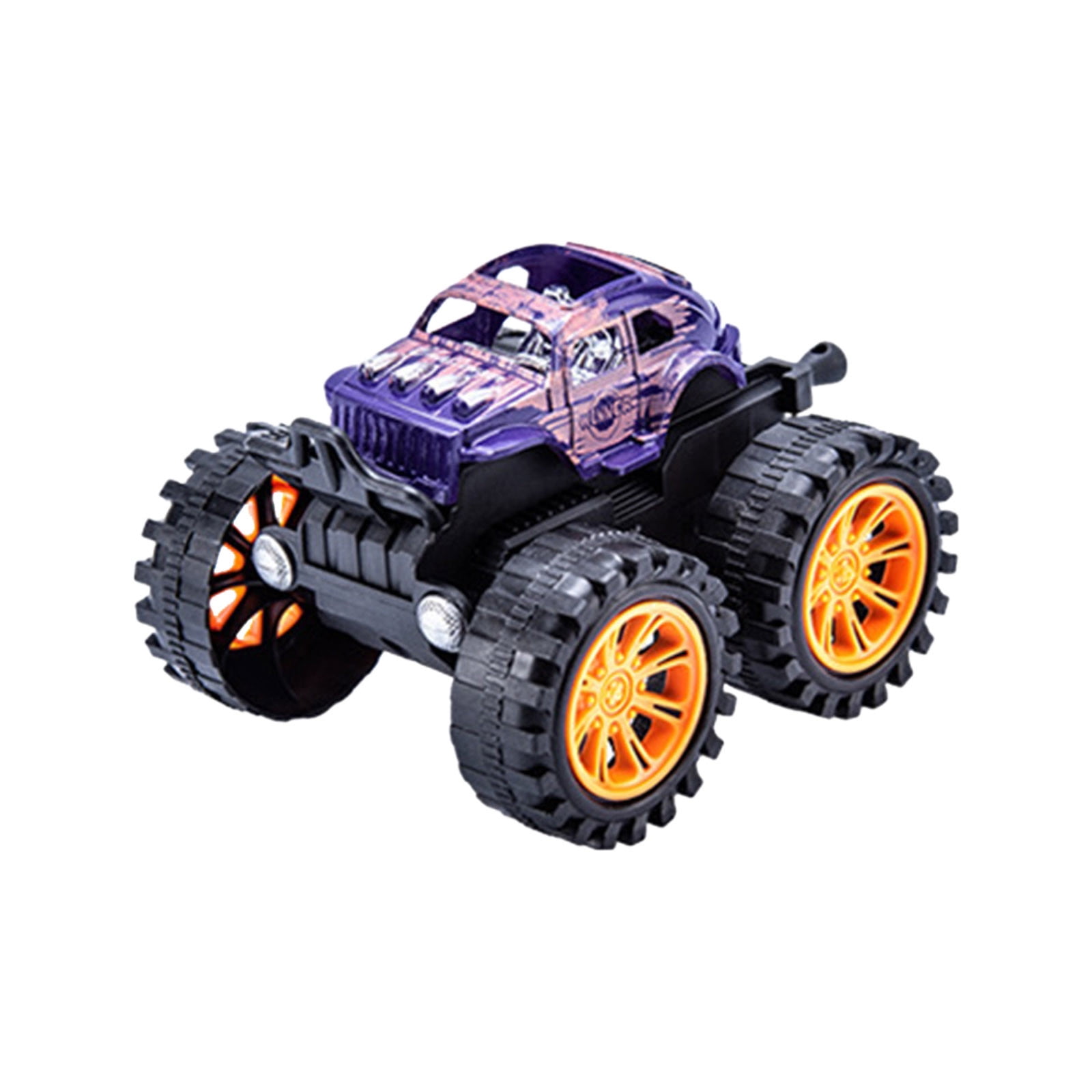 Purple Friction Powered Stunt Drift Car Toy 360 Rotating Off Road Shock ...