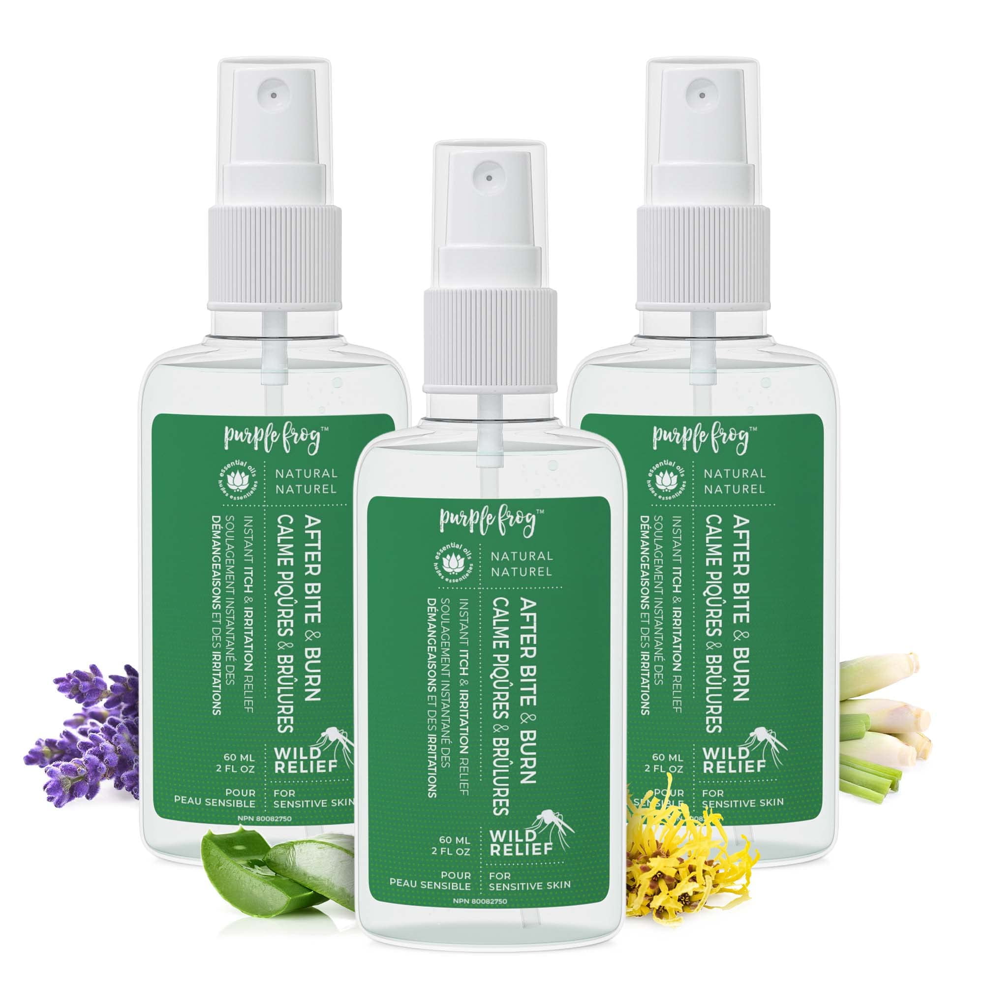 Purple Frog Wild Relief Anti Itch Spray and Mosquito Bite Itch Relief ...